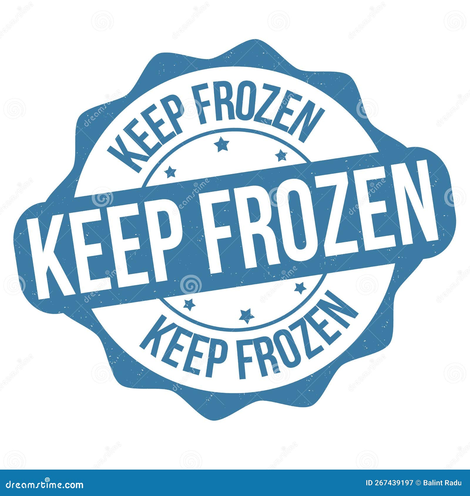 Keep frozen label or stamp stock vector. Illustration of package ...