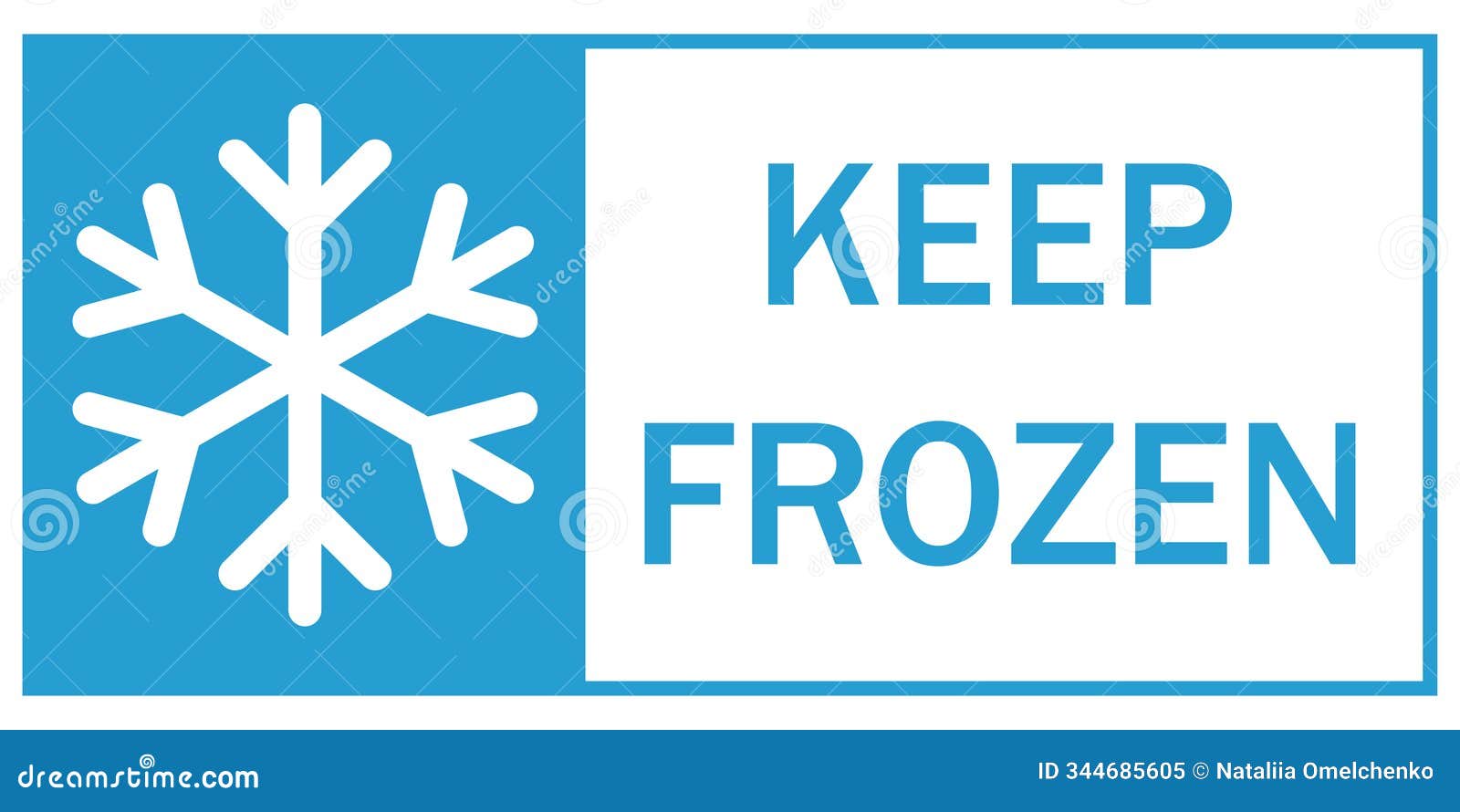 Keep Frozen Label. Keep Frozen Sticker Stock Illustration ...