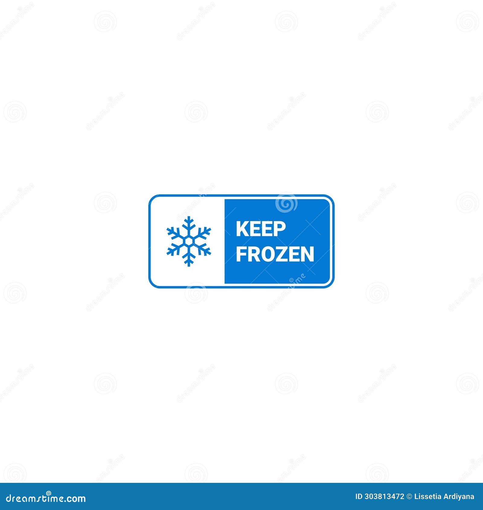 Keep Frozen Label Vector Graphics Stock Vector - Illustration of ...