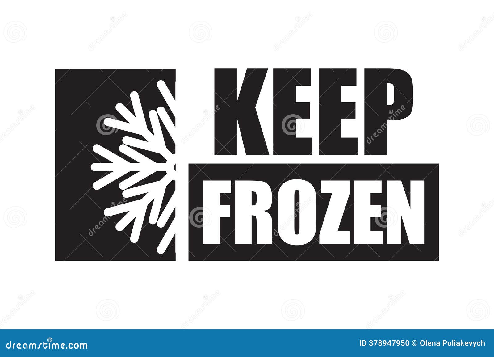 Keep Frozen Vector Logo Illustration. Frozen Product Label Badge ...