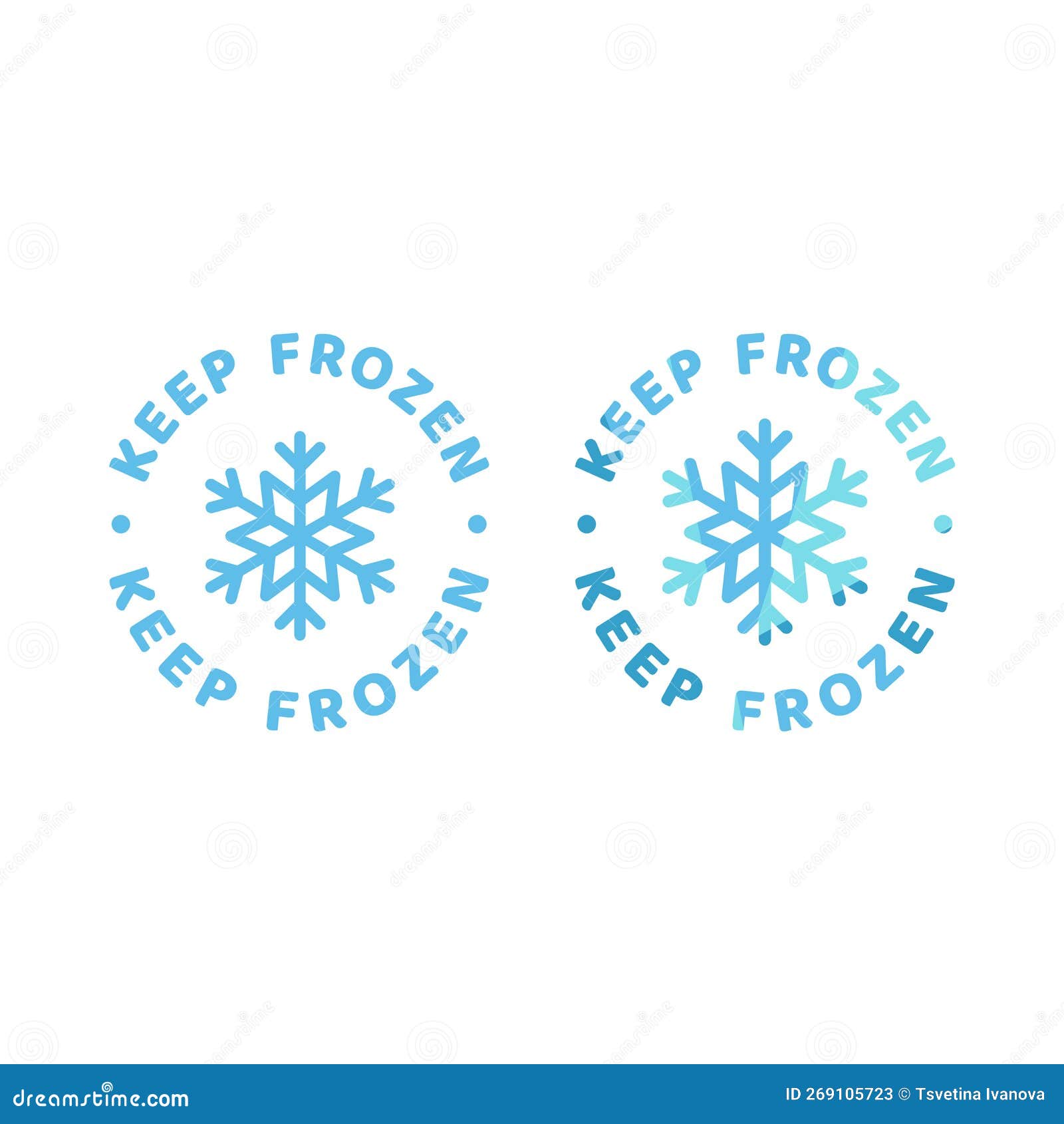 Keep frozen vector label stock vector. Illustration of label - 269105723