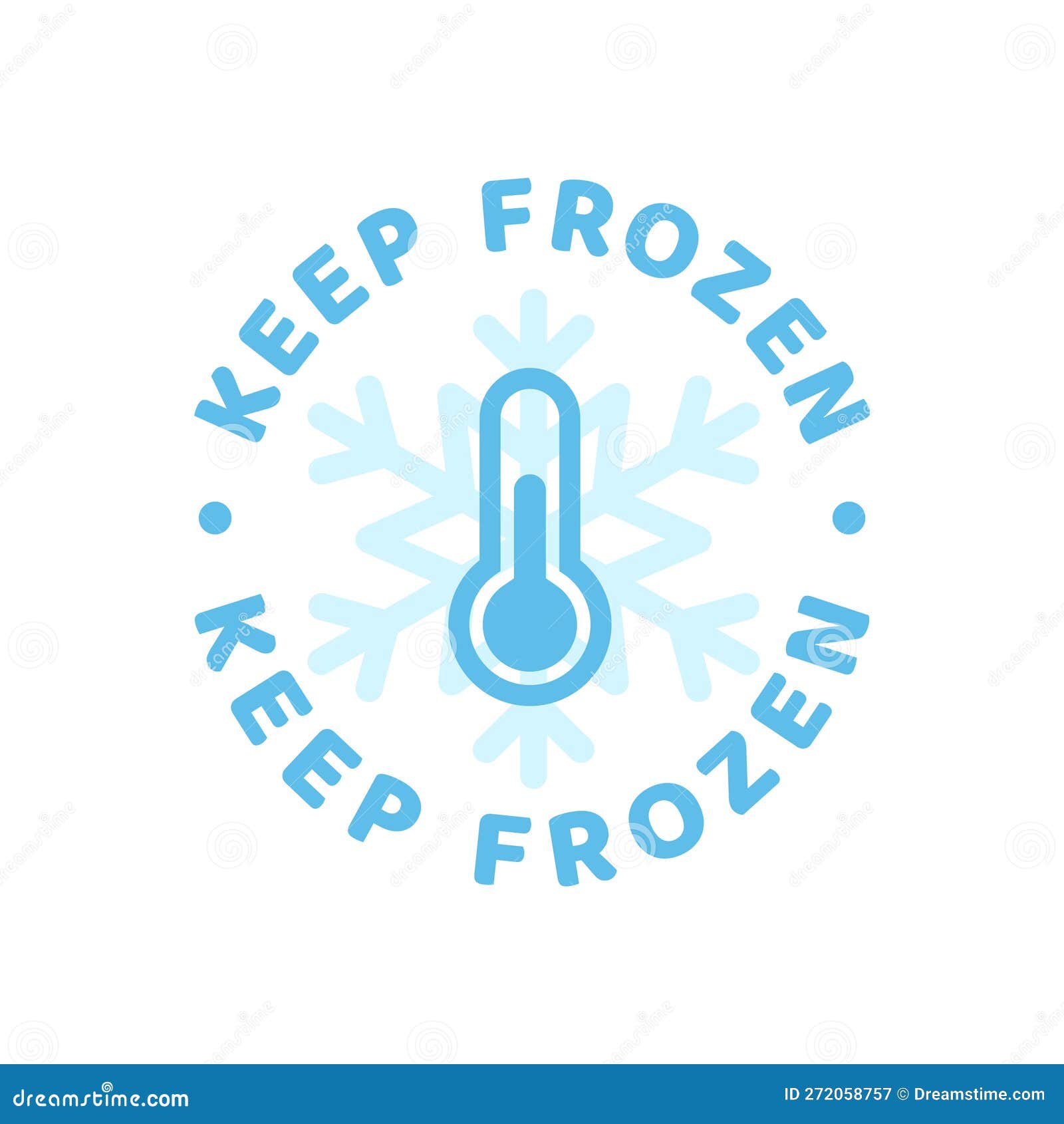 Keep frozen vector label stock vector. Illustration of flake - 272058757