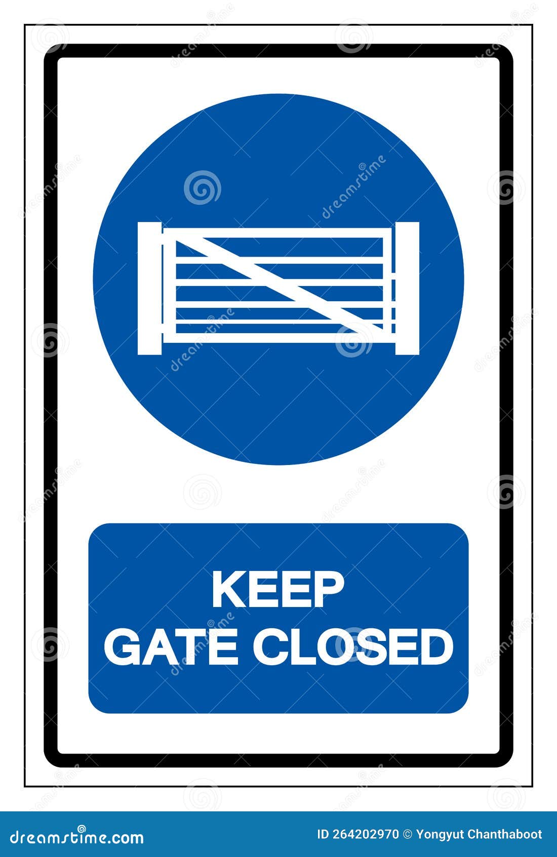 Keep Gate Closed Symbol Sign, Vector Illustration, Isolate on White ...