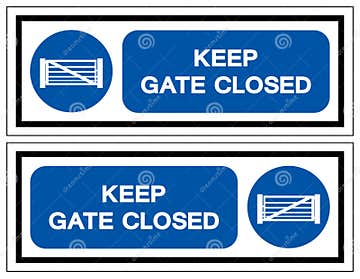 Keep Gate Closed Symbol Sign, Vector Illustration, Isolate on White ...