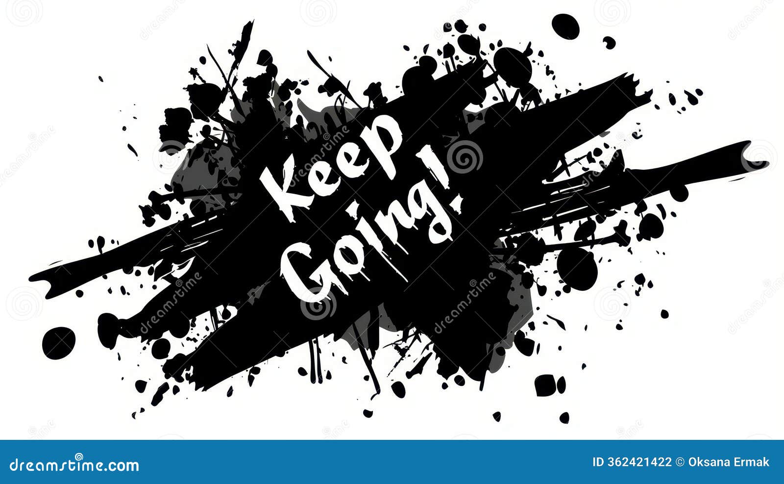 KEEP GOING! Graffiti Lettering, Typography Handwriting Font, Spray Wall ...