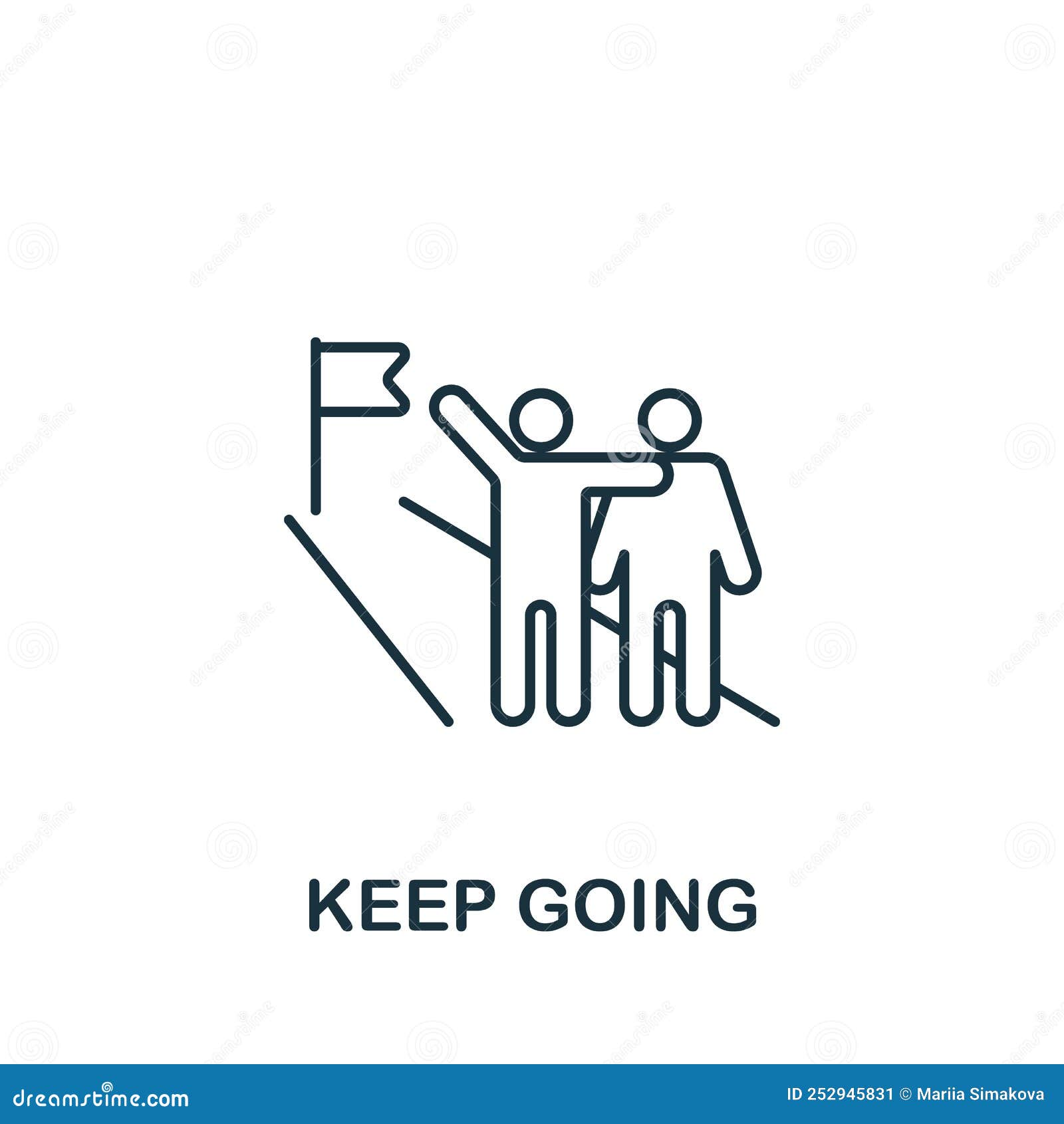 Keep Going Icon. Monochrome Simple Business Motivation Icon for ...