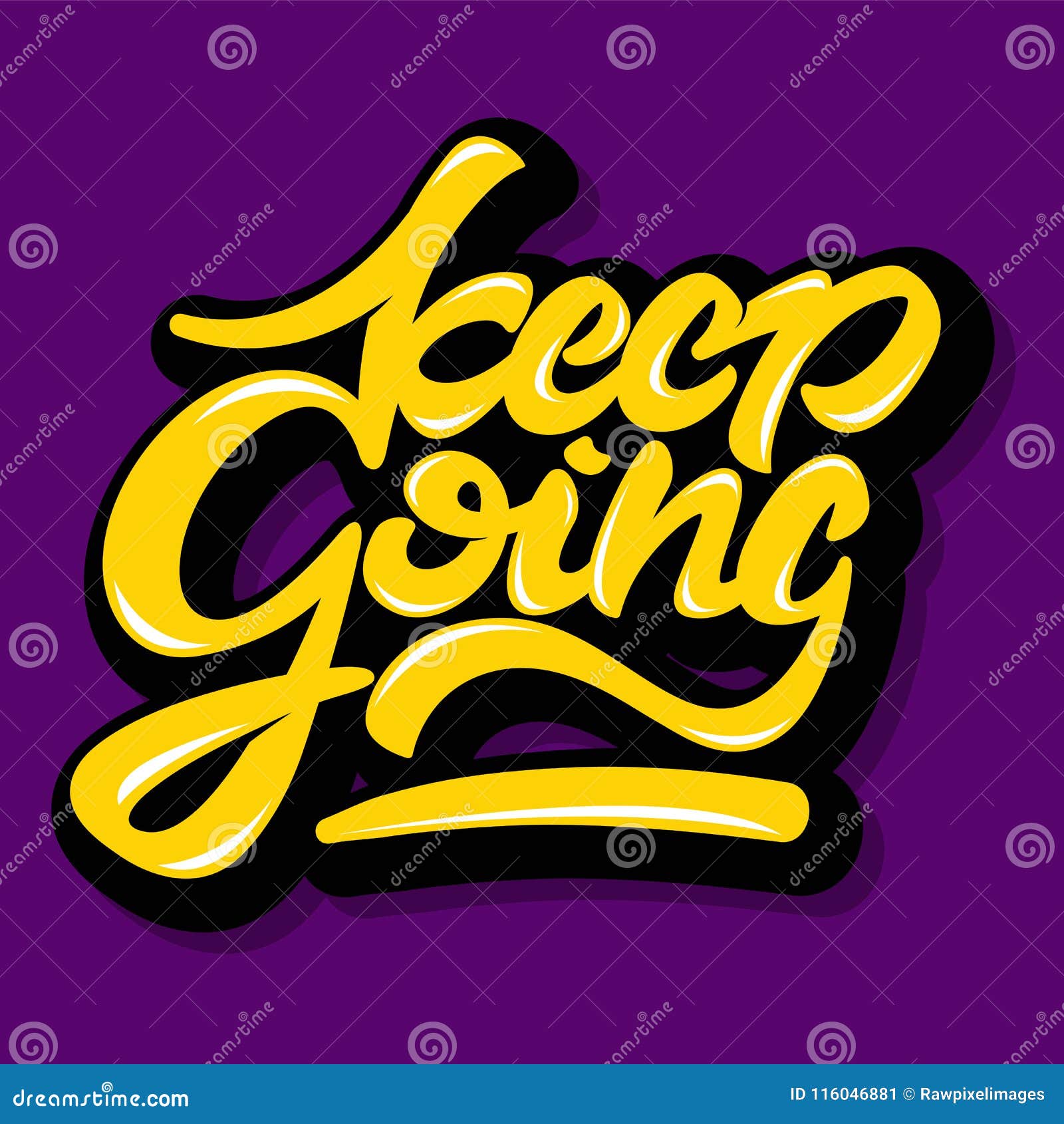 Keep Going Inspirational Quote Illustration Stock Illustration ...