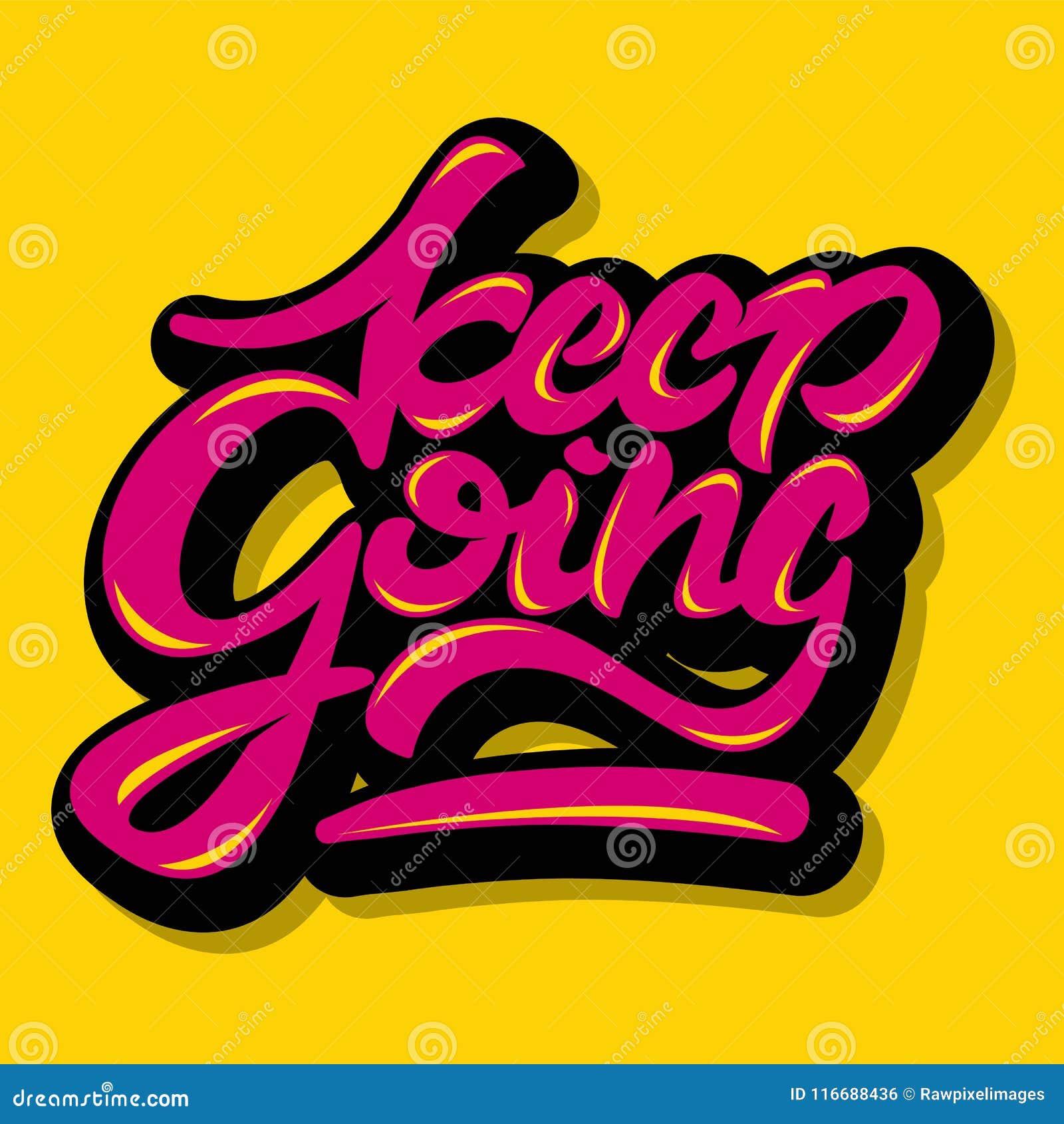 Keep Going Poster Concept. Motivational Symbol Design. Vector ...
