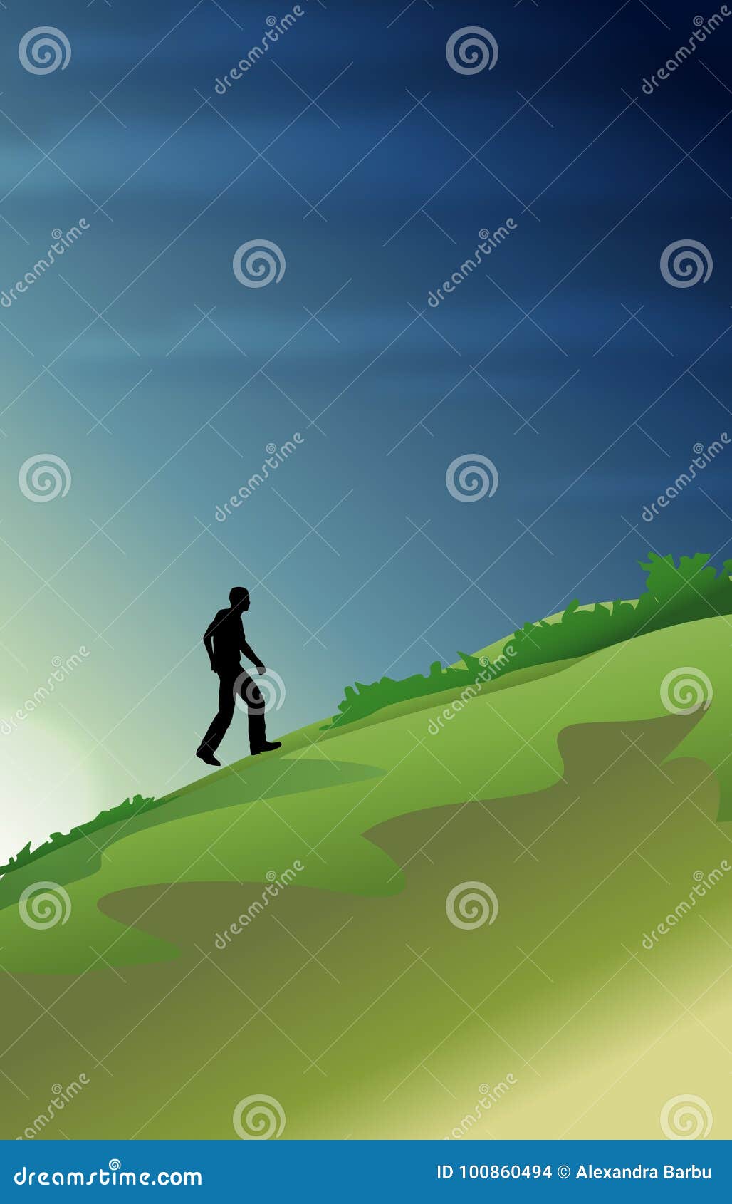 Keep Going Never Give Up Direction Future Stock Vector - Illustration ...