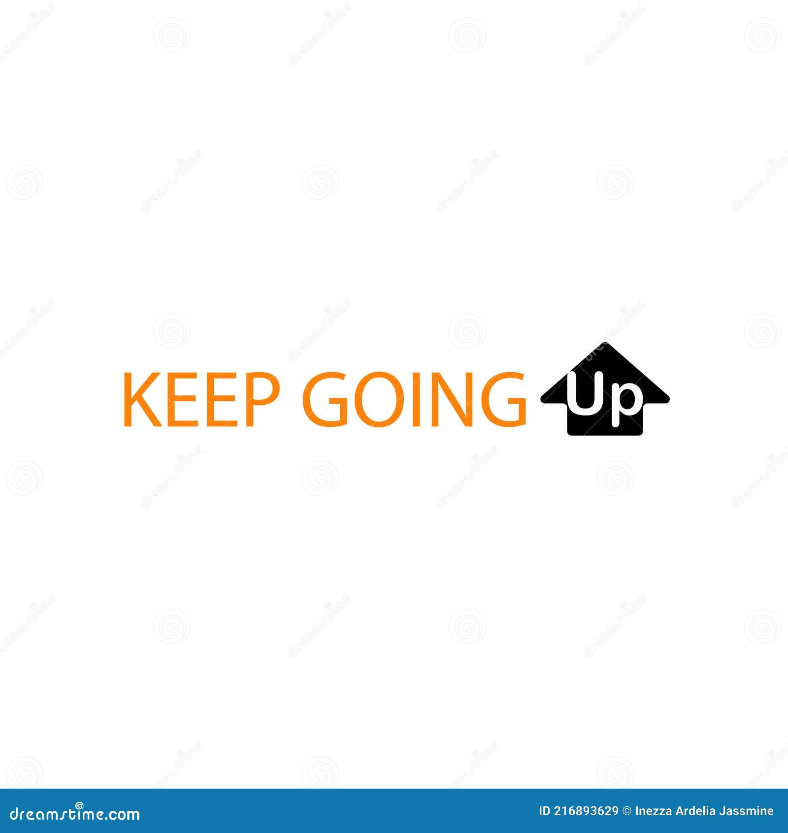 Keep Going Up Vector Design Template Stock Vector - Illustration of ...