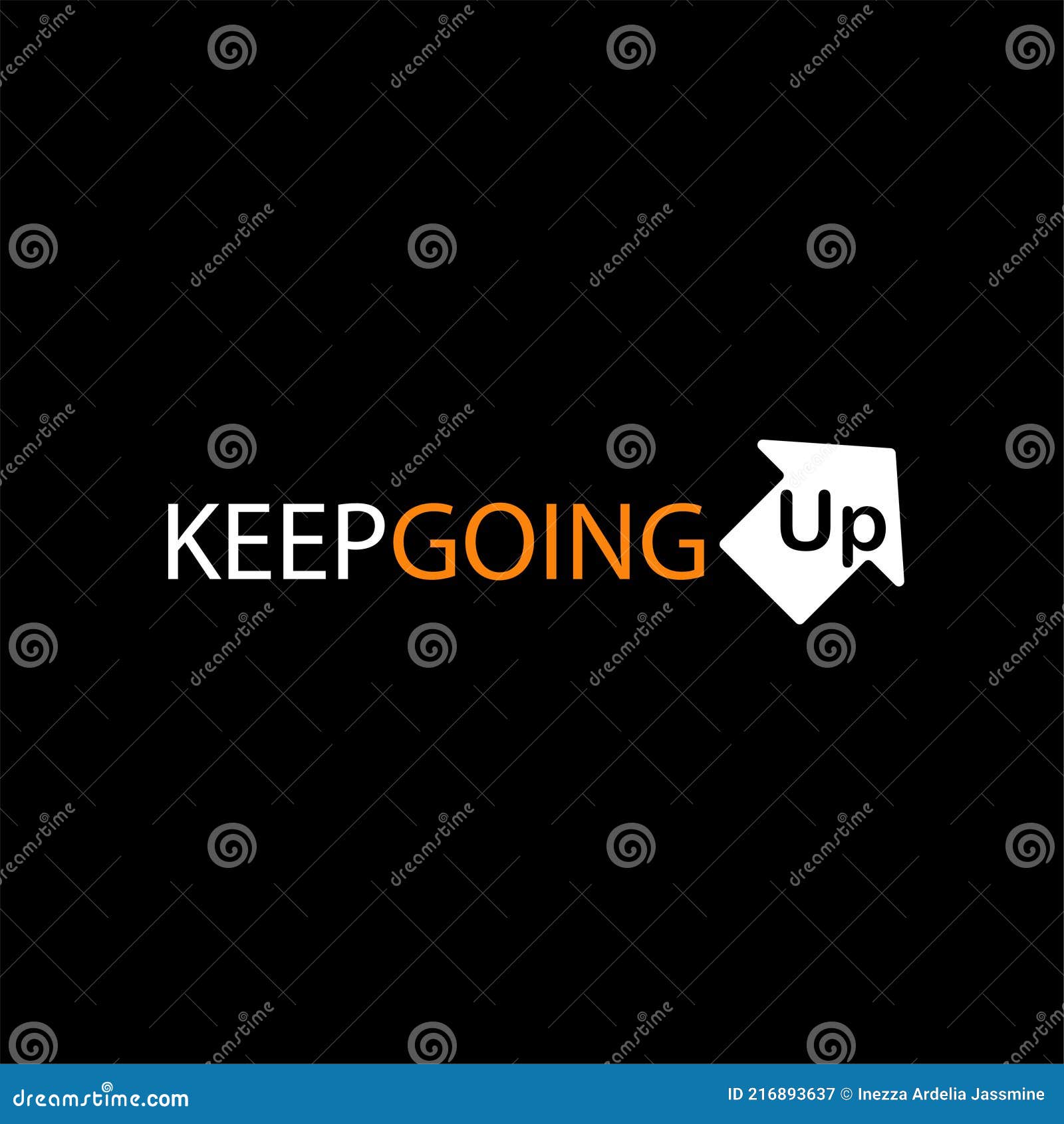Keep Going Up Vector Design Template Stock Vector - Illustration of ...