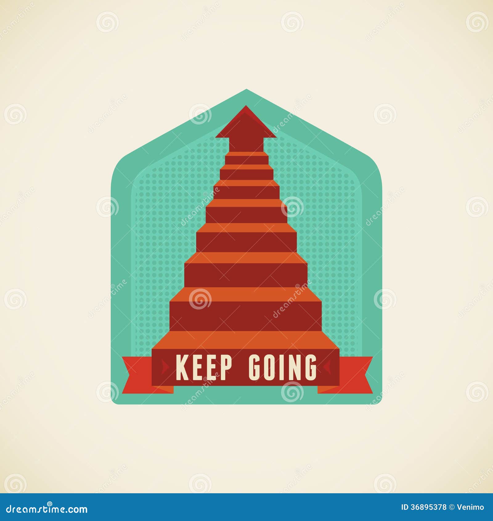 Keep going stock vector. Illustration of expression, badge - 36895378