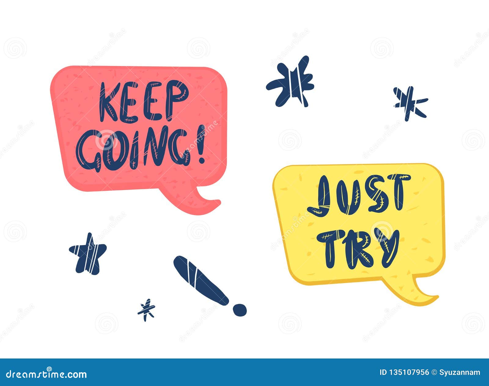Keep Going Vector Handwritten Creative Lettering. Stock Vector ...