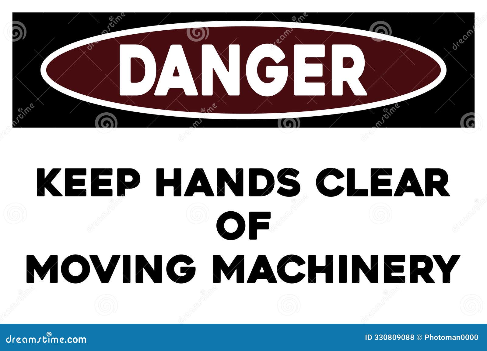 Keep Hands Clear of Moving Machinery Warning Sign Stock Illustration ...