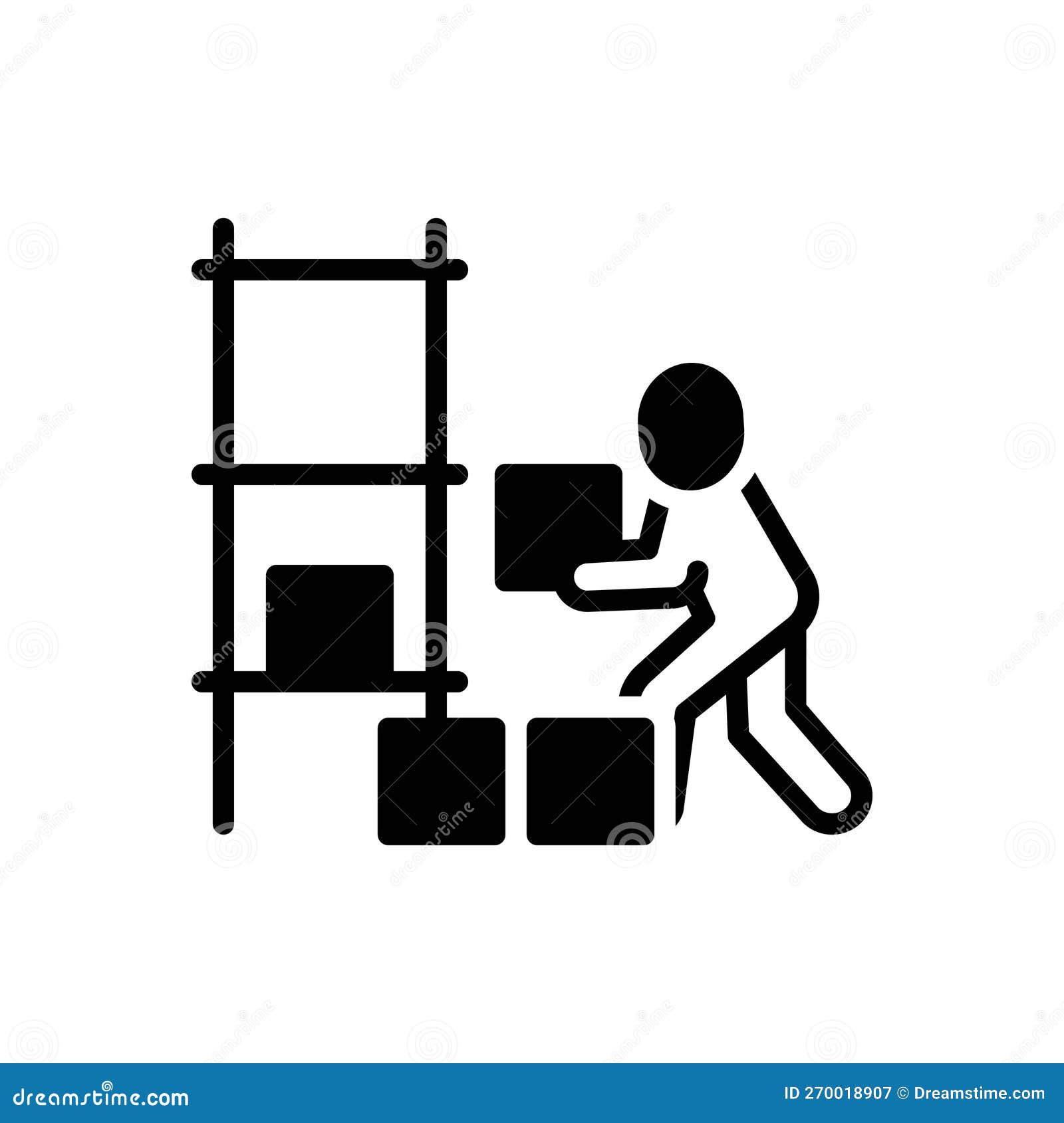 Black Solid Icon for Keep, Carry and Packages Stock Vector - Illustration of logotype, packages ...