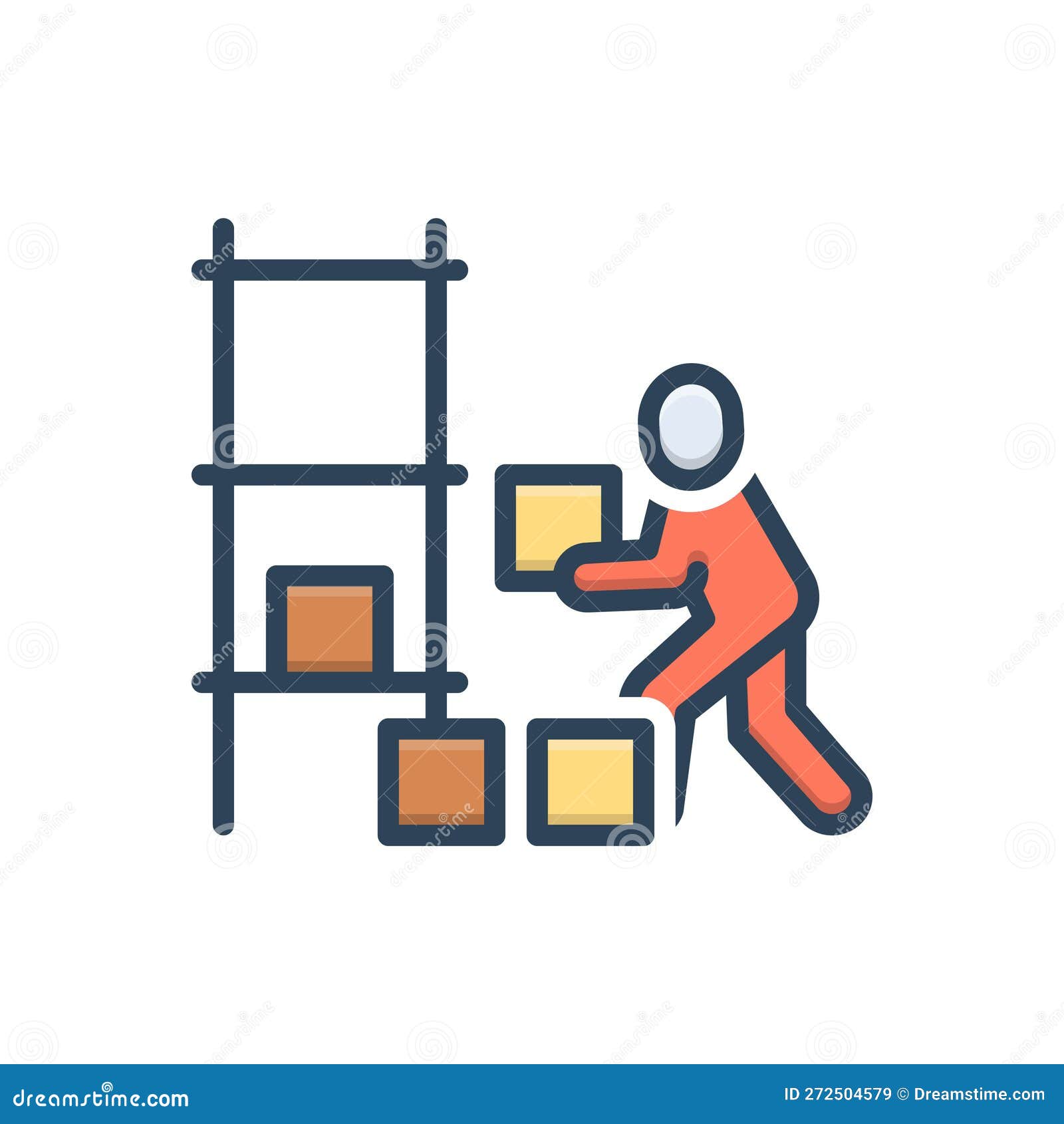 Color Illustration Icon for Keep, Carry and Store Stock Illustration ...