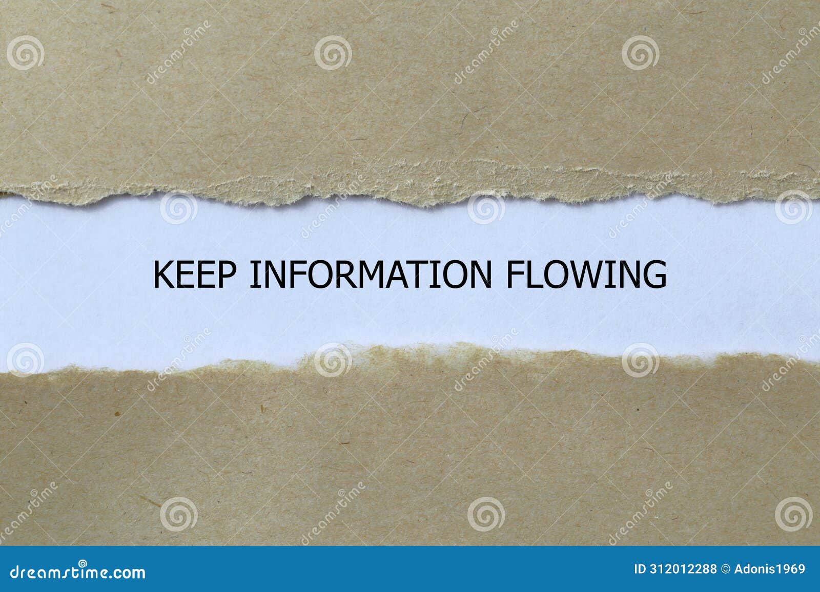 Keep Information Flowing on White Paper Stock Photo - Image of flowing ...