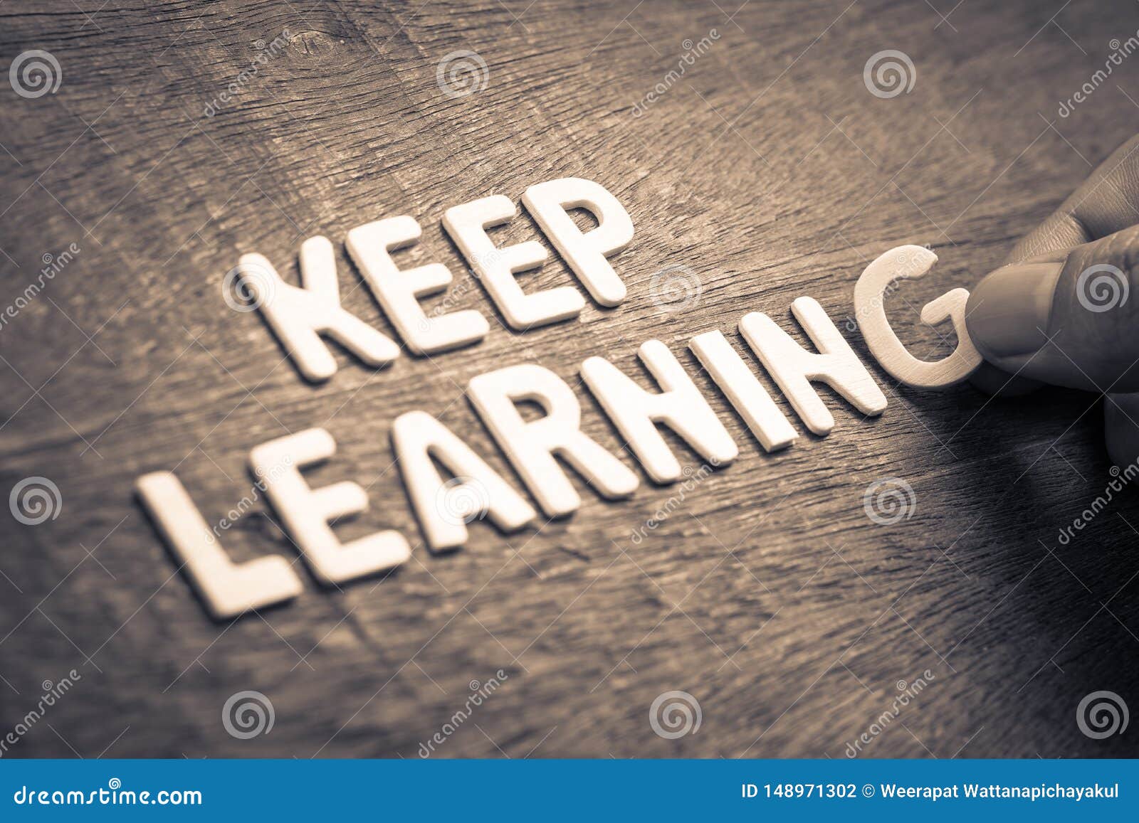 KEEP LEARNING Topic stock photo. Image of idea, motivate - 148971302