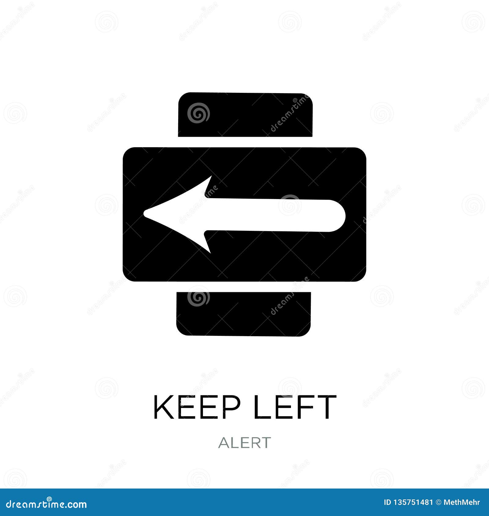 Keep Left Icon in Trendy Design Style. Keep Left Icon Isolated on White ...