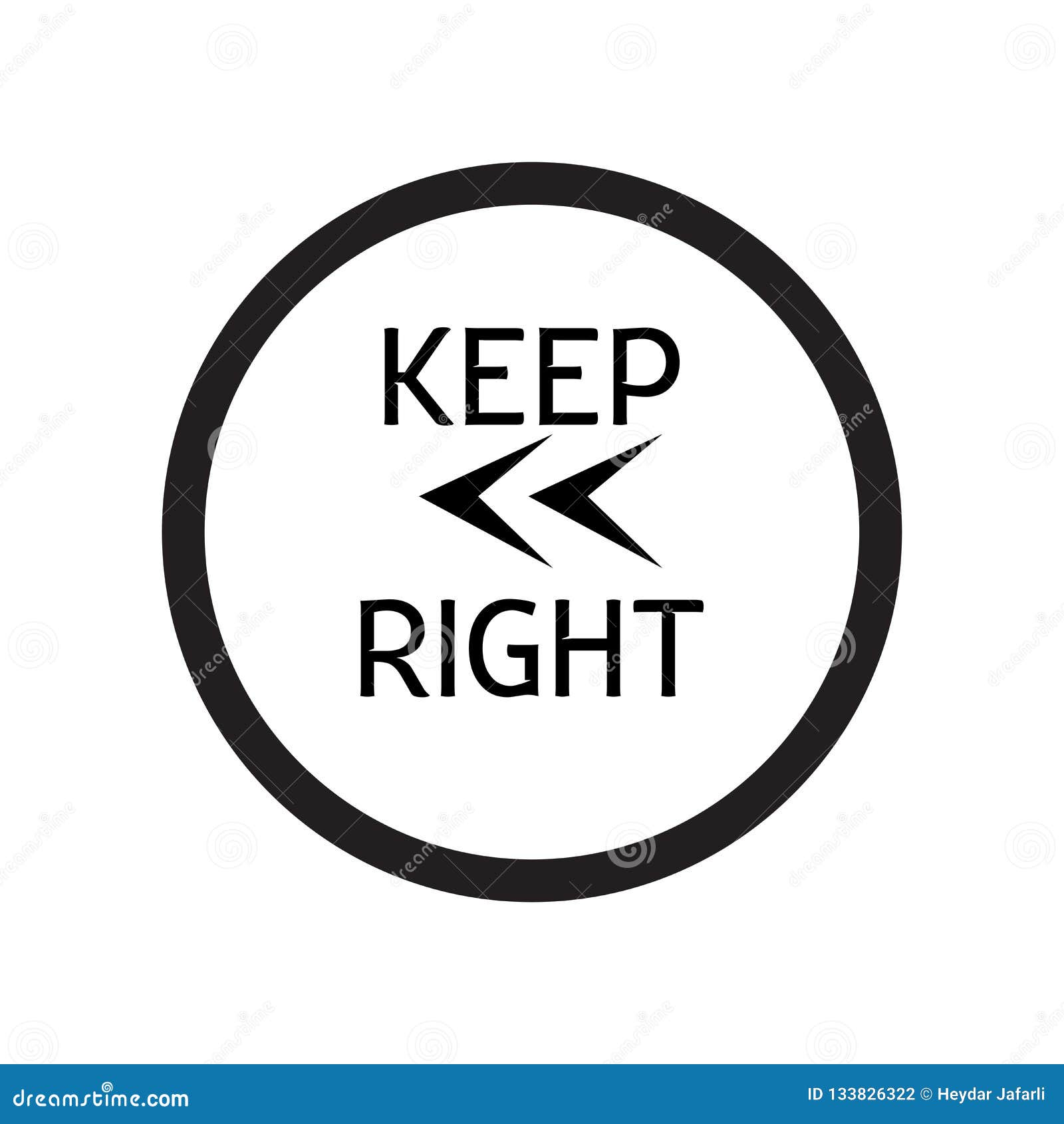 Keep Left Icon Vector Sign and Symbol Isolated on White Background ...