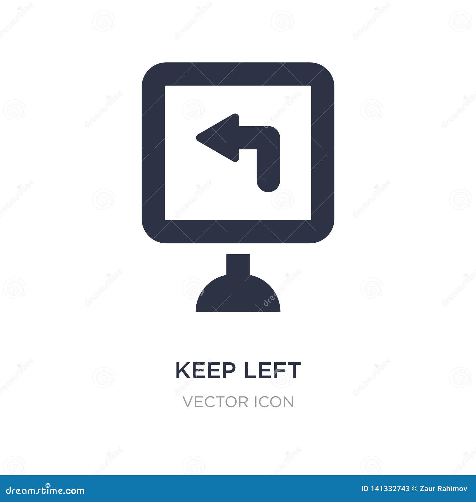 Keep Left Icon on White Background. Simple Element Illustration from ...