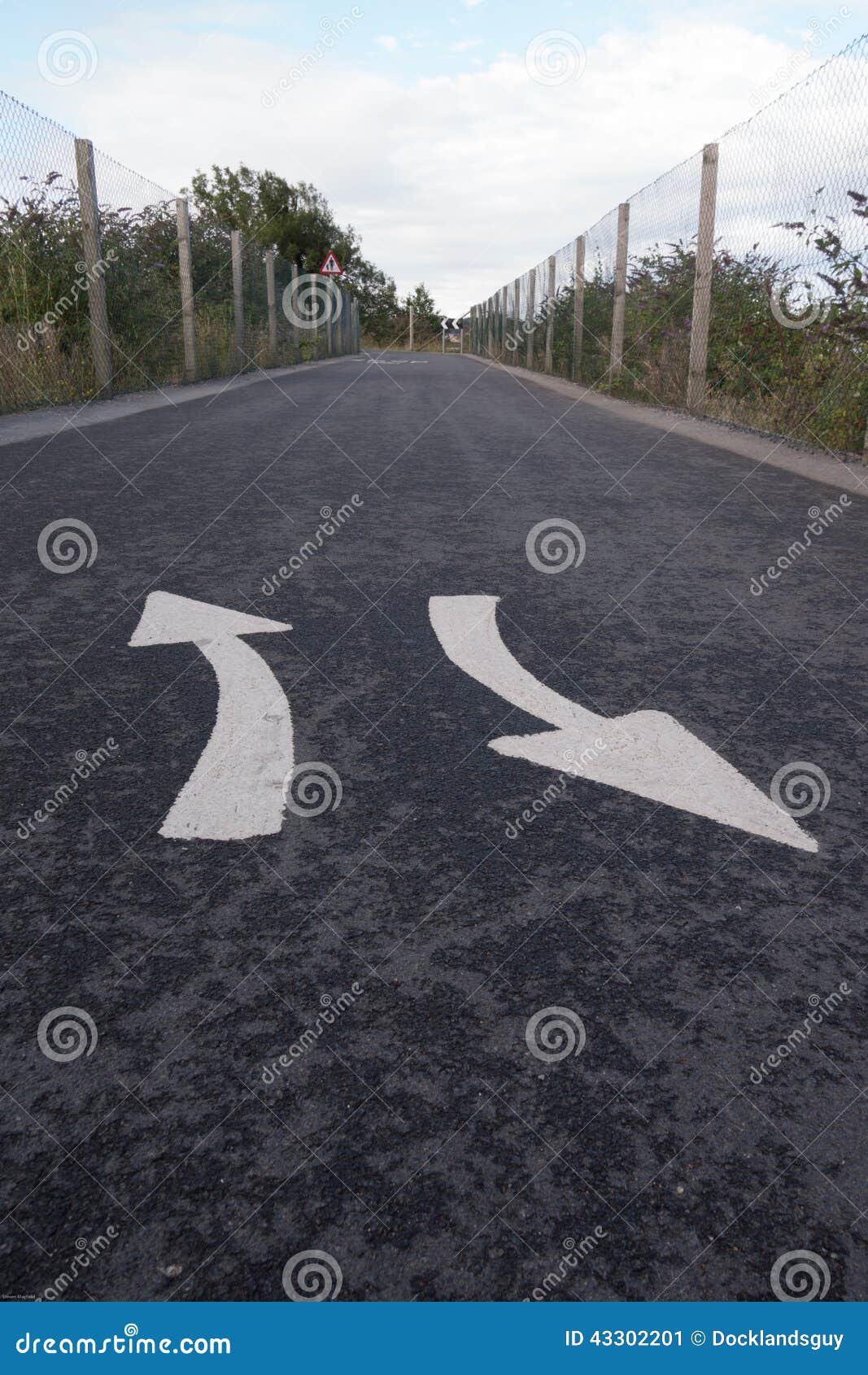 Keep left road markings stock image. Image of summer - 43302201