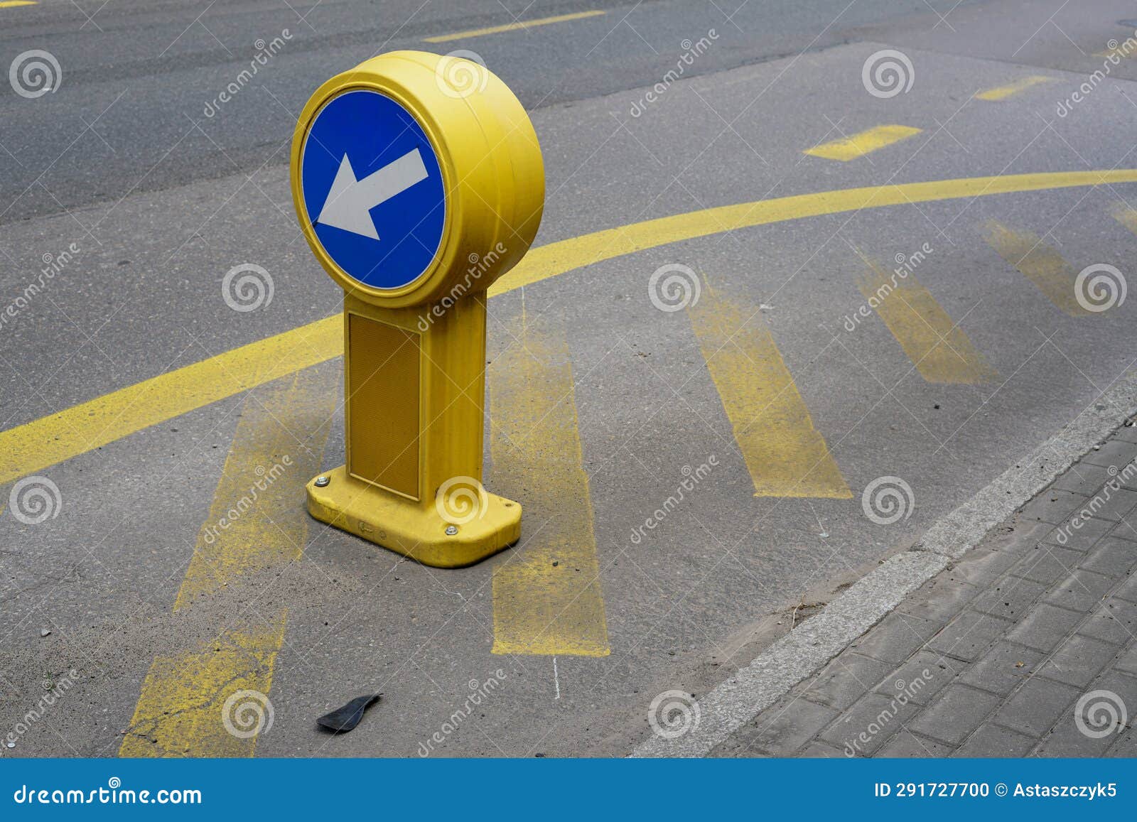 Keep Left, Road Sign on the Street Stock Photo - Image of pedestrian ...