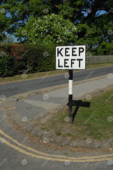 Keep left sign stock image. Image of guide, sign, paint - 2581541