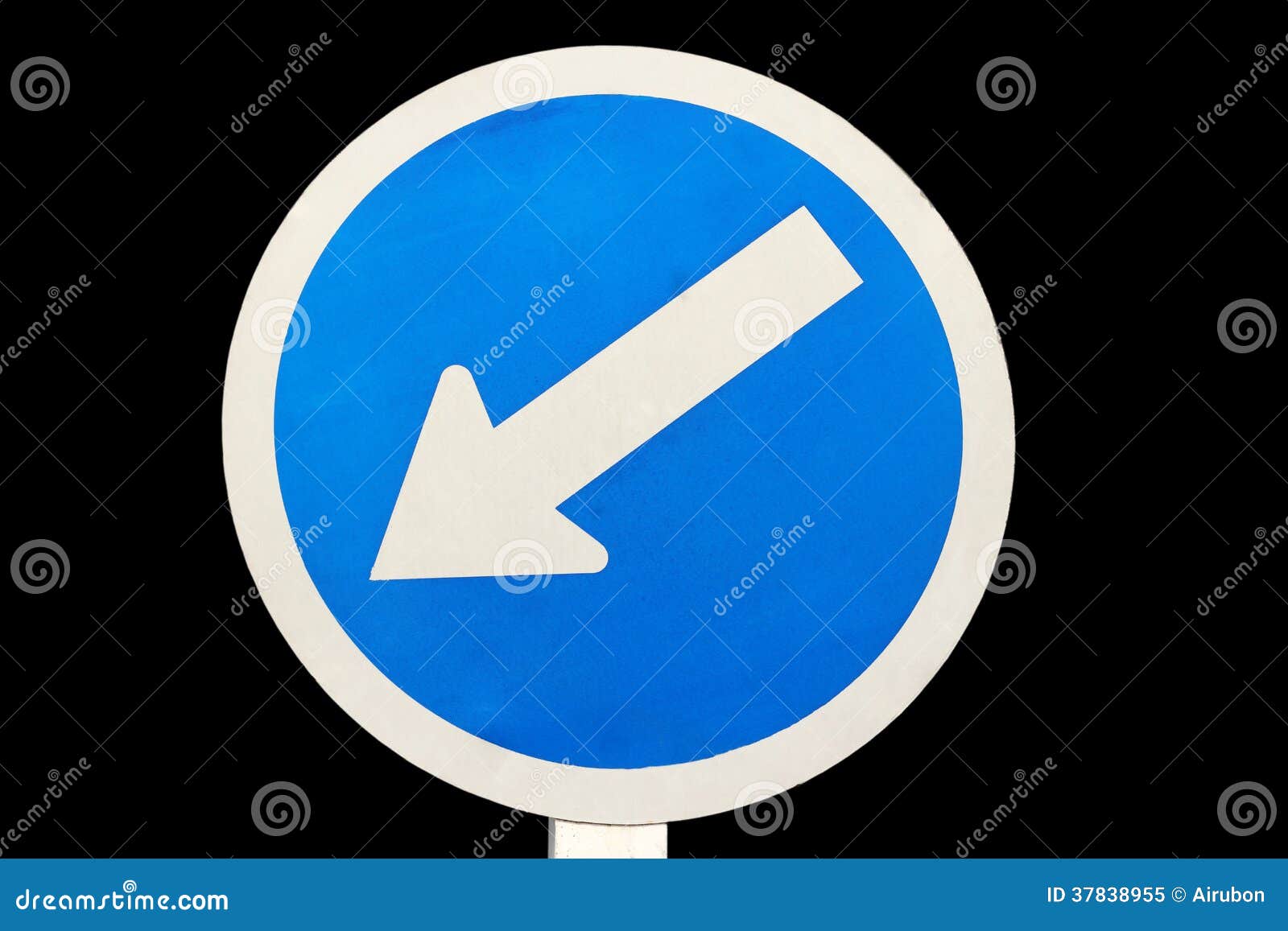 Keep Left Traffic Sign Royalty Free Stock Photo - Image: 37838955