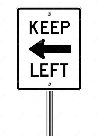 Keep left traffic sign stock vector. Illustration of dangerous - 32631832