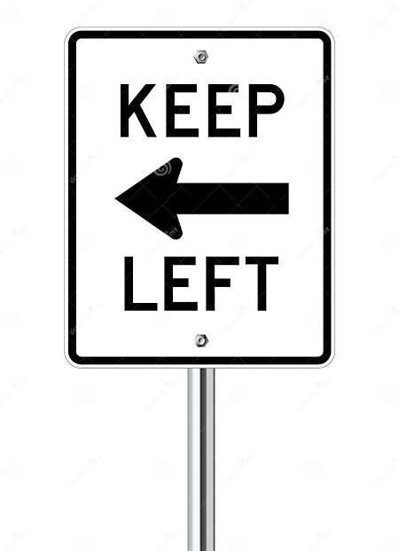 Keep left traffic sign stock vector. Illustration of dangerous - 32631832