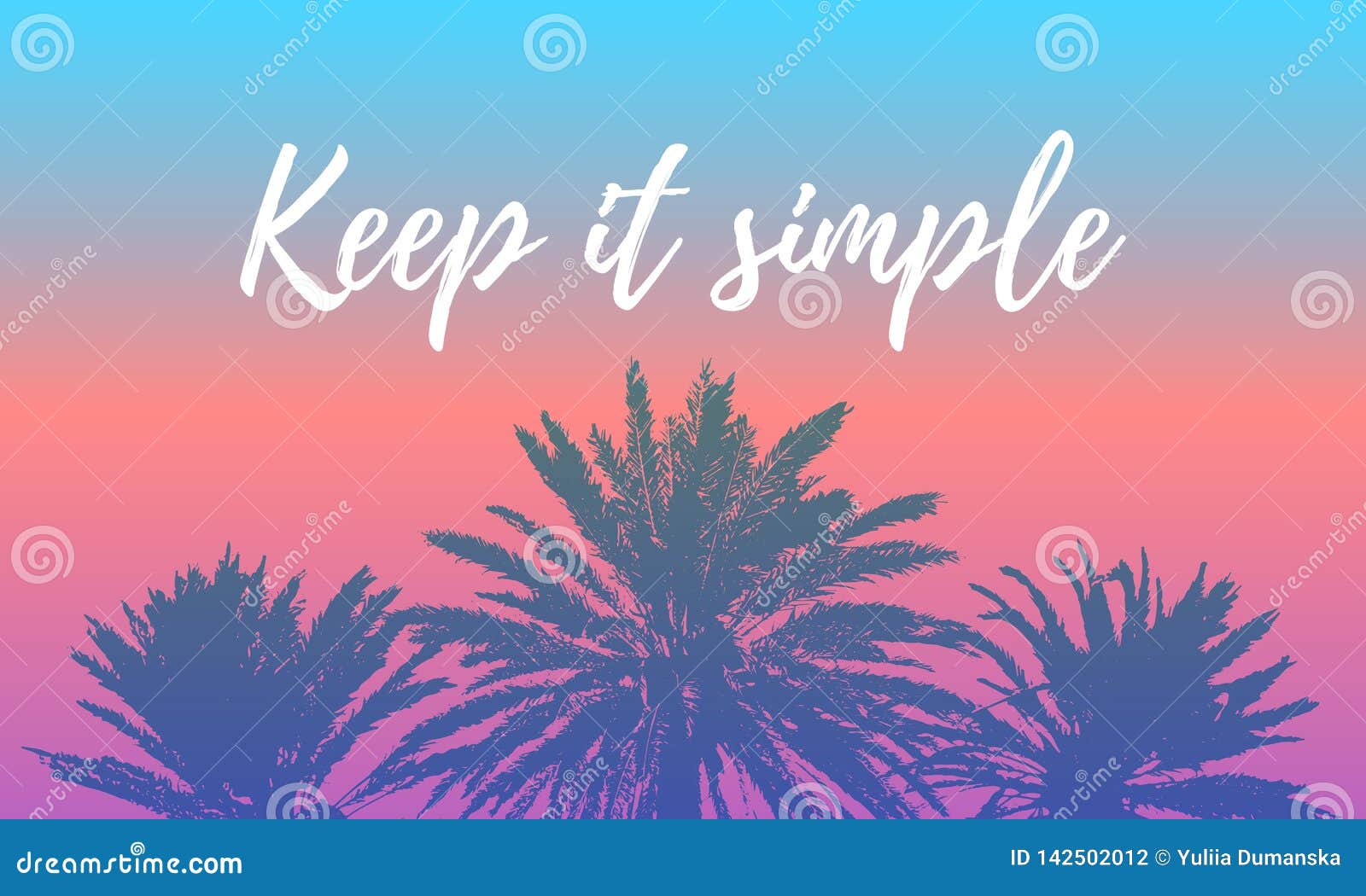 Keep Life Simple. Inspiring Creative Motivation Quote Poster Template ...