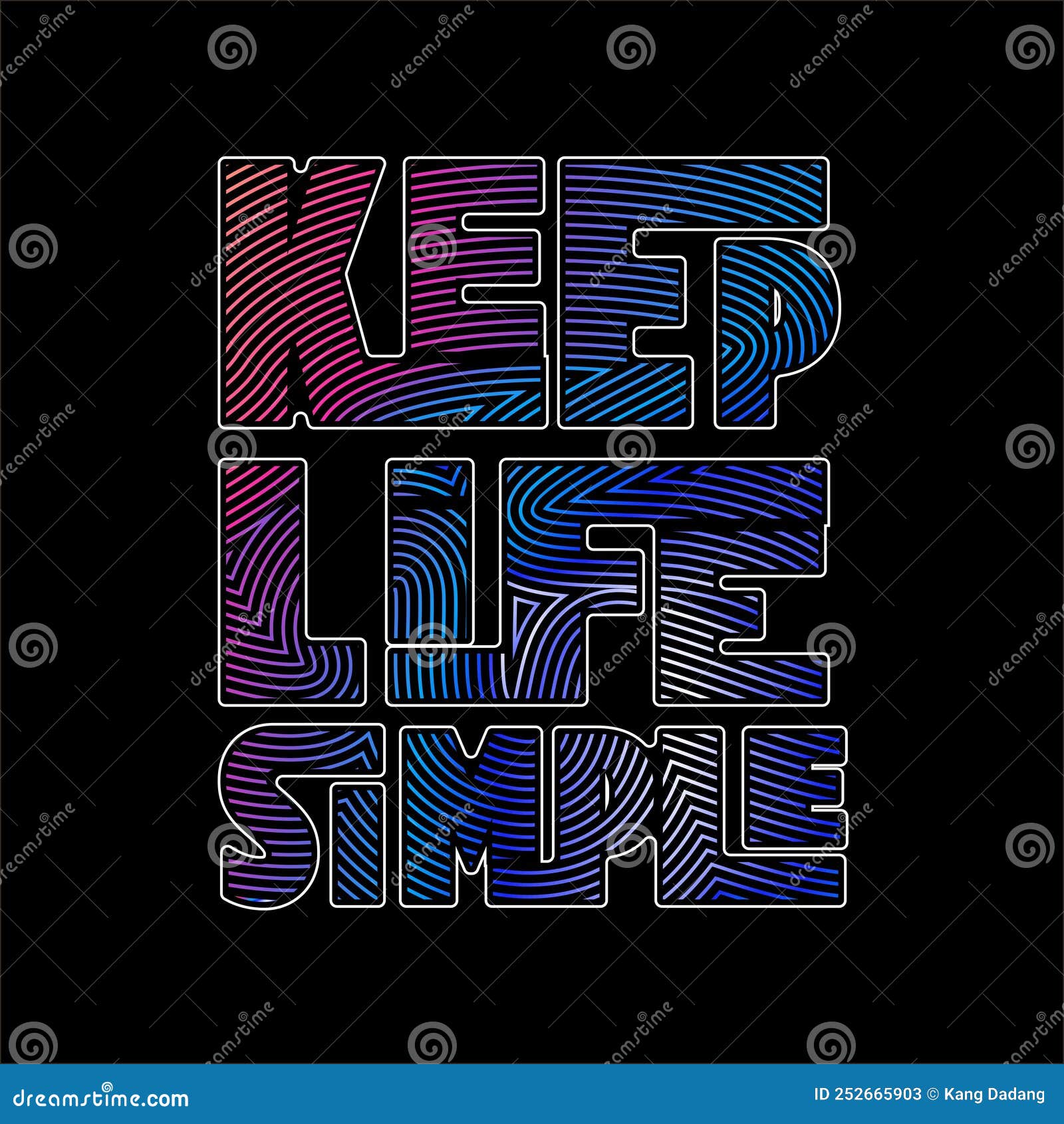 Keep Life Simple Quote Coloring Design Vector Typography Graphics Print ...