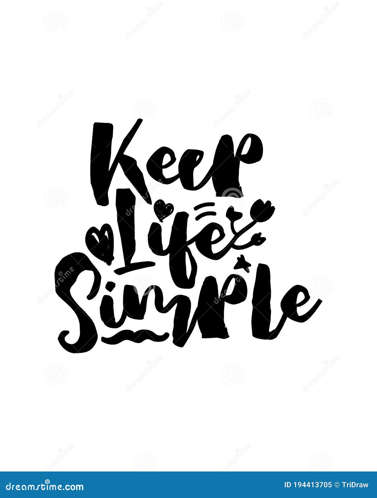 Keep Life Simple stock vector. Illustration of modern - 194413705