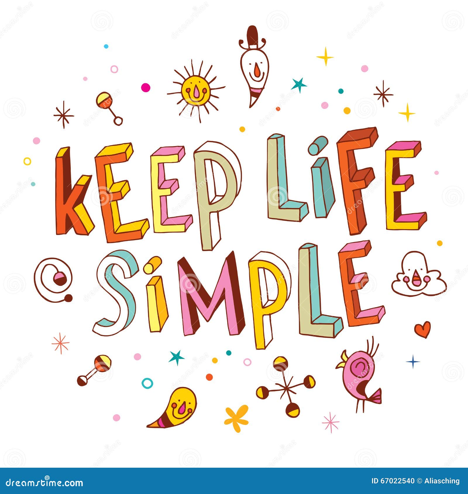 Keep It Simple People Message Sign Royalty-Free Cartoon | CartoonDealer ...
