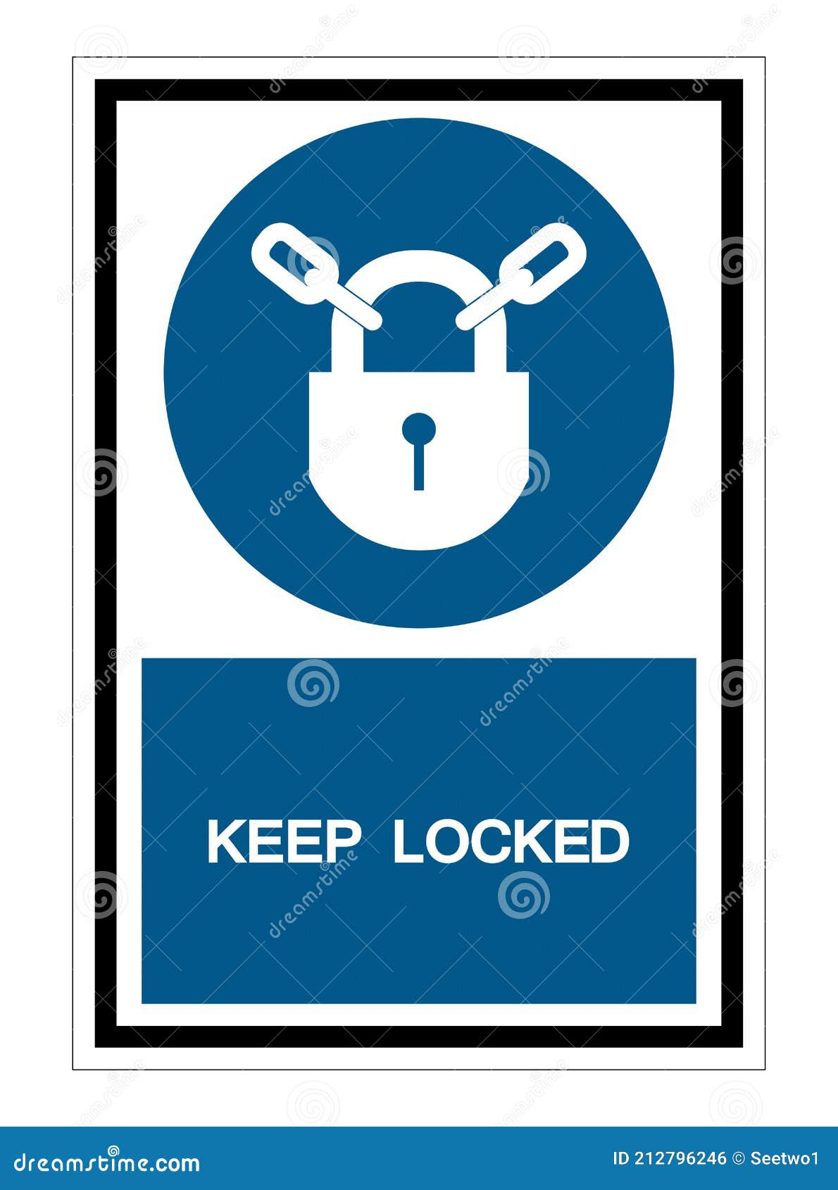 Keep Locked Symbol Sign Isolate on White Background Stock Vector ...