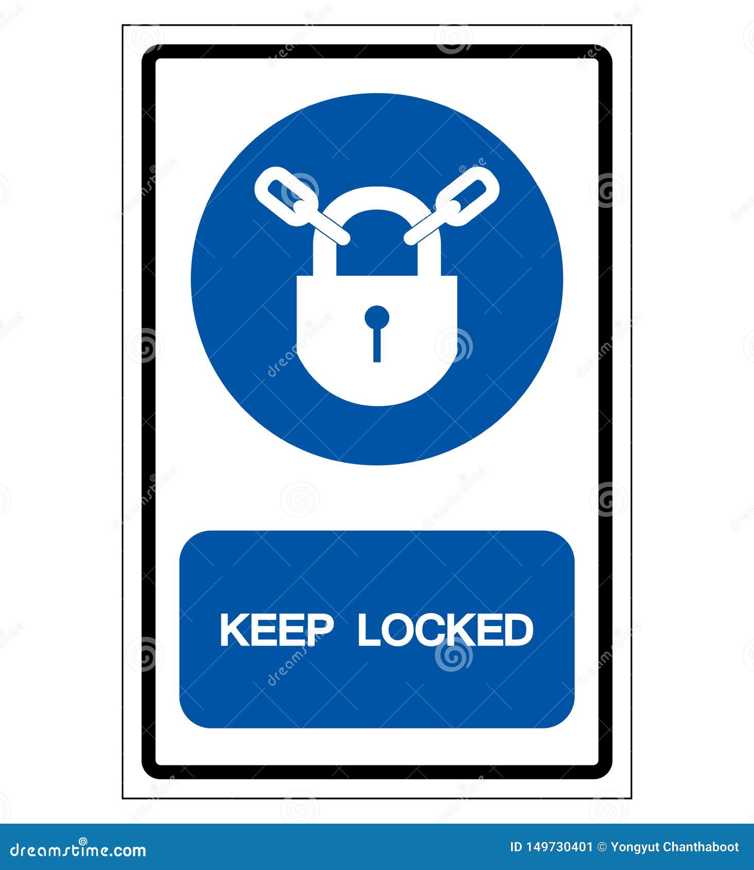 Keep Locked Symbol Sign, Vector Illustration, Isolate on White ...