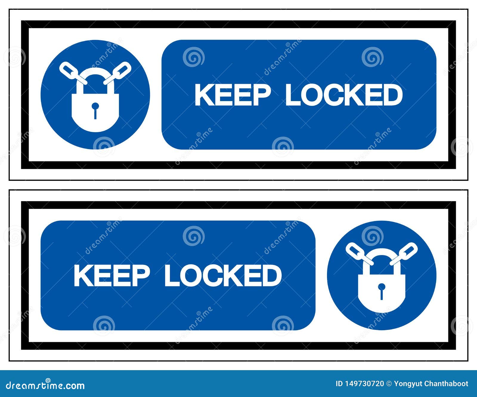 Keep Locked Symbol Sign, Vector Illustration, Isolate on White ...