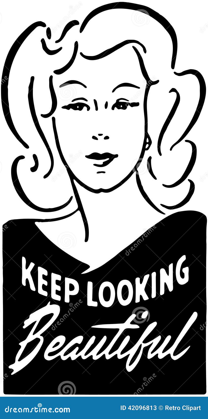 Keep Looking Beautiful 2 stock vector. Illustration of bows - 42096813