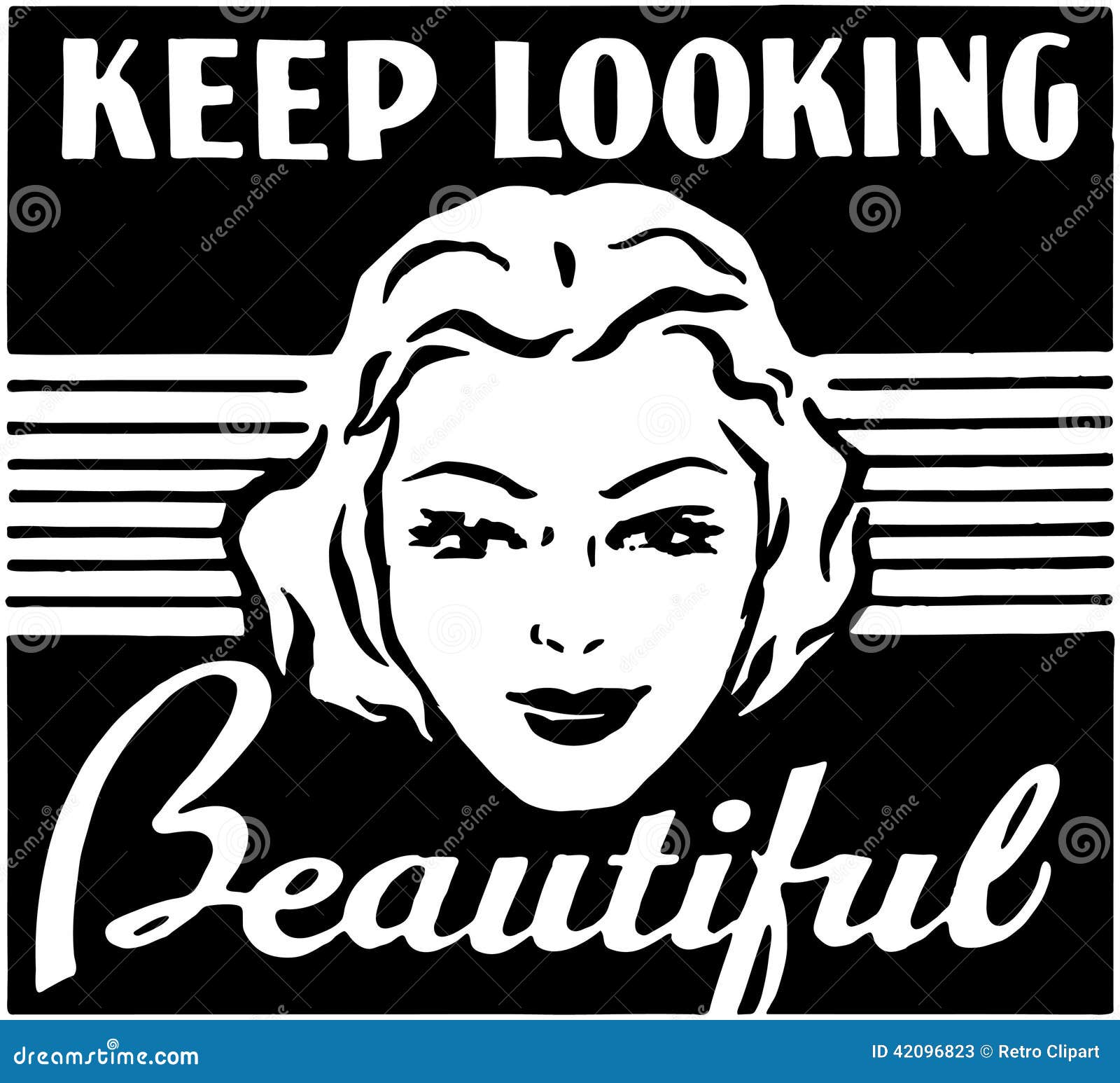 Keep Looking Beautiful stock vector. Illustration of eyes - 42096823