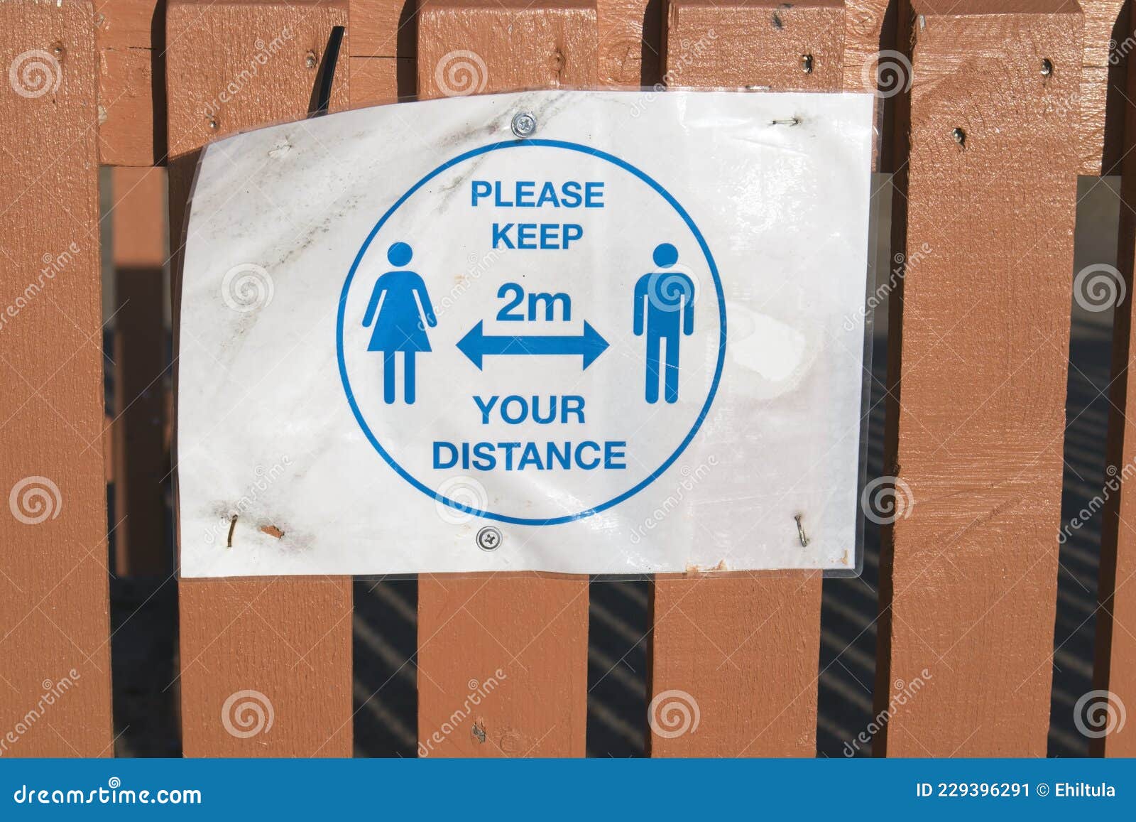 Keep the 2 Meter Distance Sign Stock Image - Image of sign, measure ...