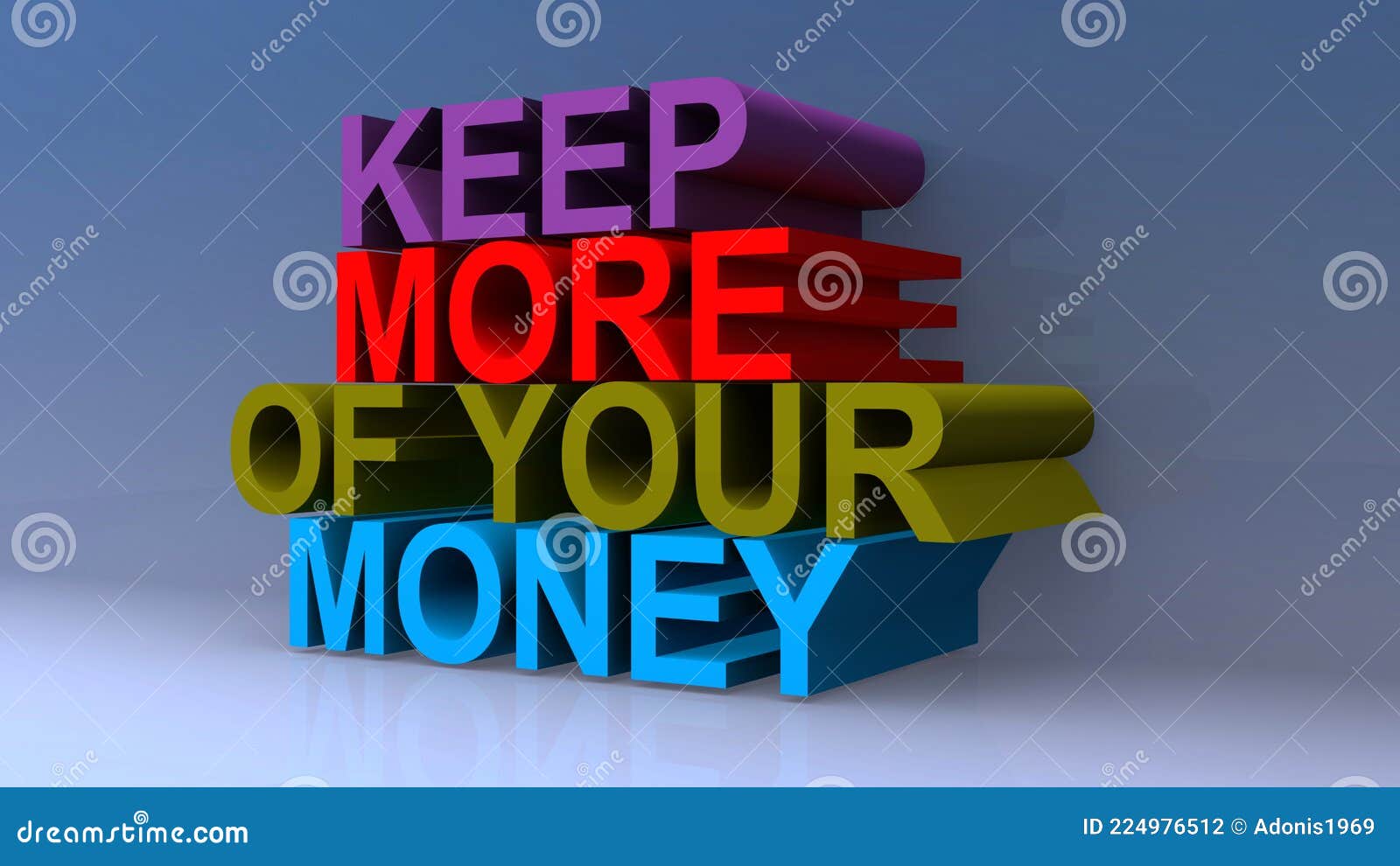 Keep More of Your Money on Blue Stock Illustration - Illustration of ...
