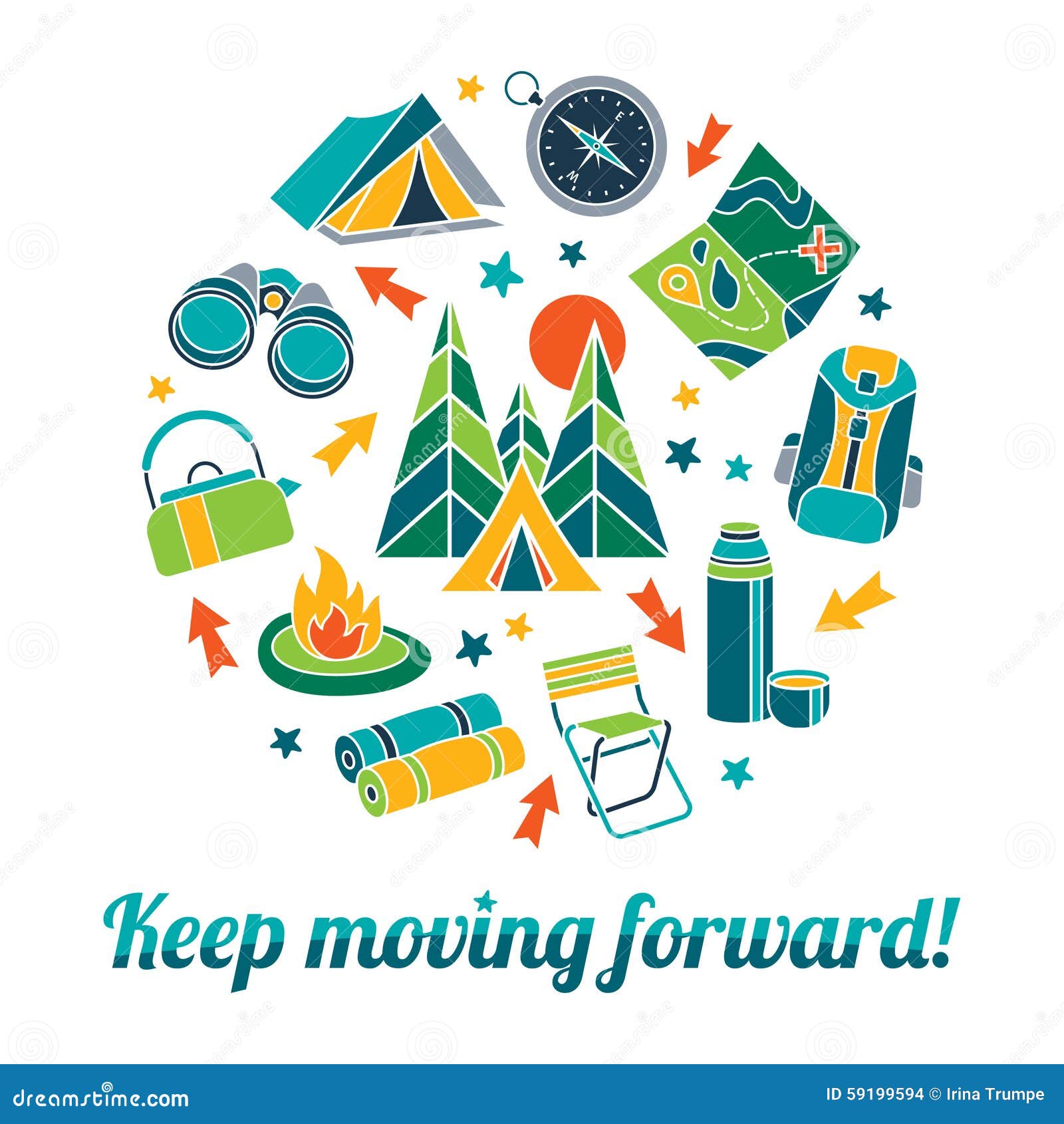 Keep moving forward stock vector. Illustration of forward - 59199594