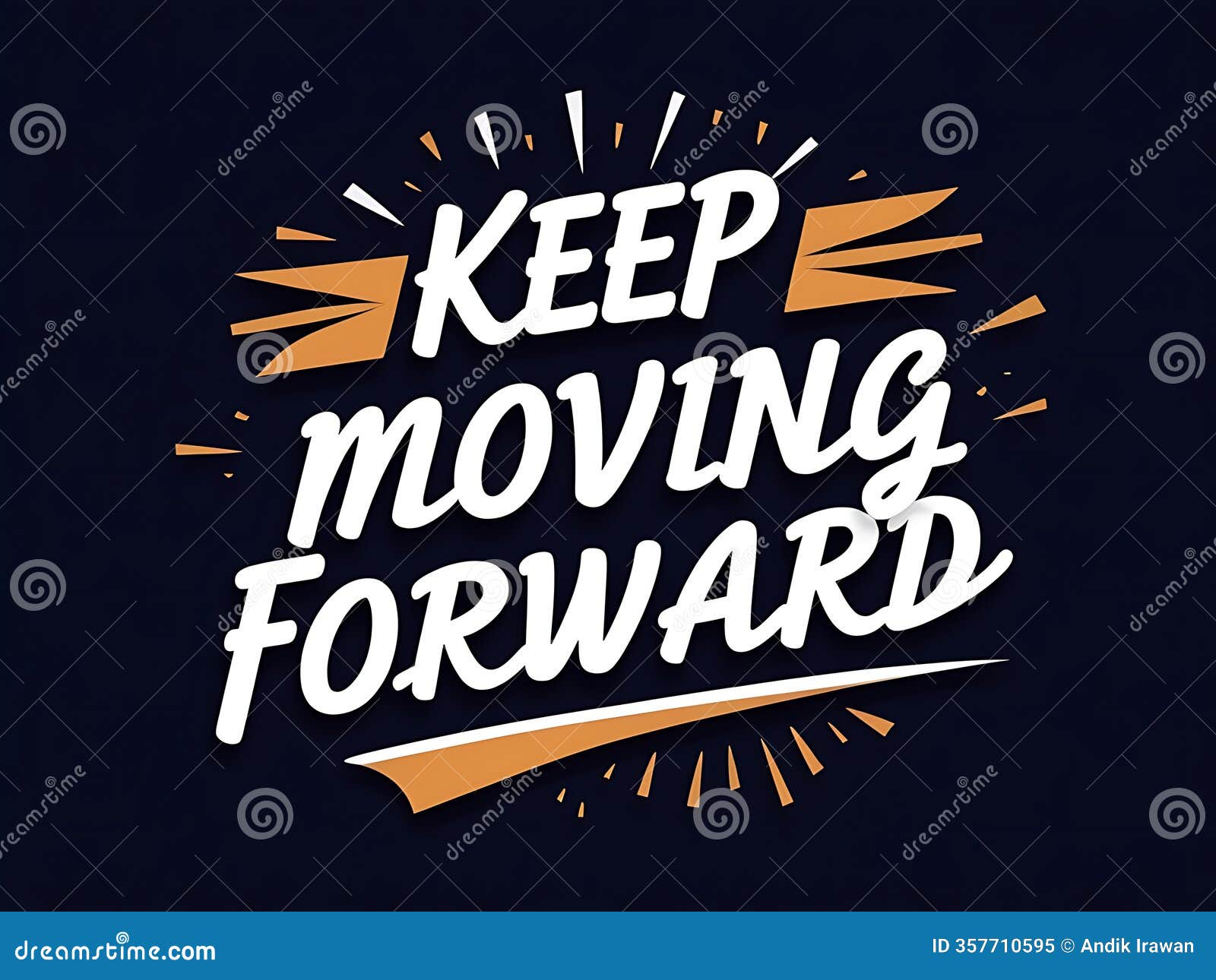 Keep Moving Forward Motivational Poster Design Stock Illustration ...
