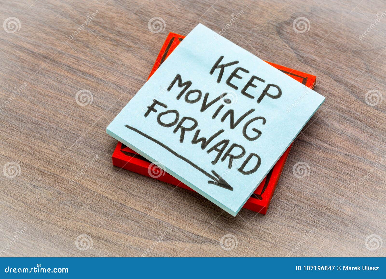 Keep Moving Forward Reminder Note Stock Image - Image of growth ...