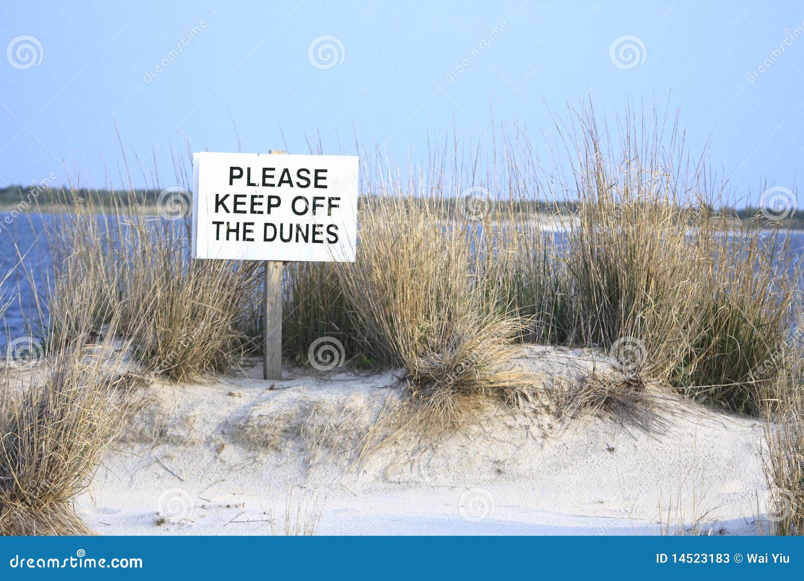 Keep off dunes stock image. Image of sand, beach, ocean - 14523183