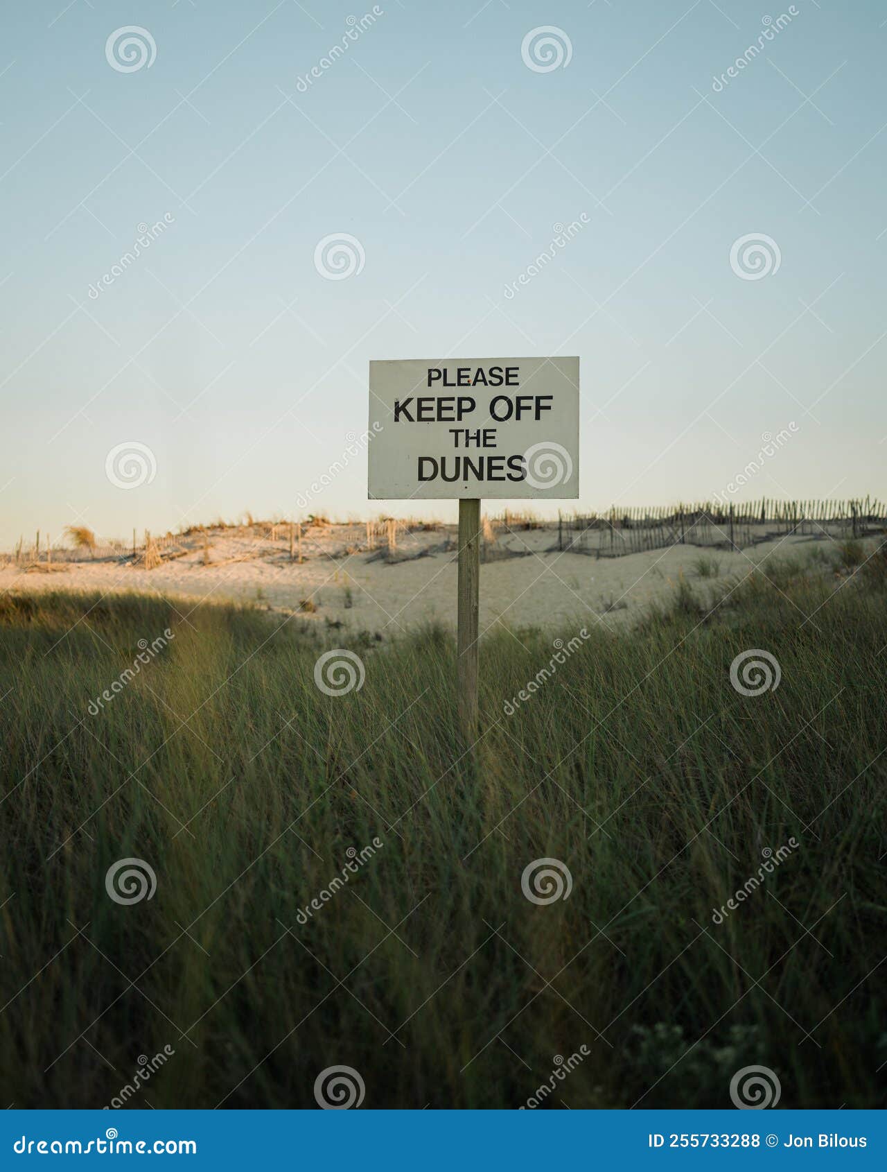 Keep Off the Dunes Sign, Fire Island, New York Stock Photo - Image of ...