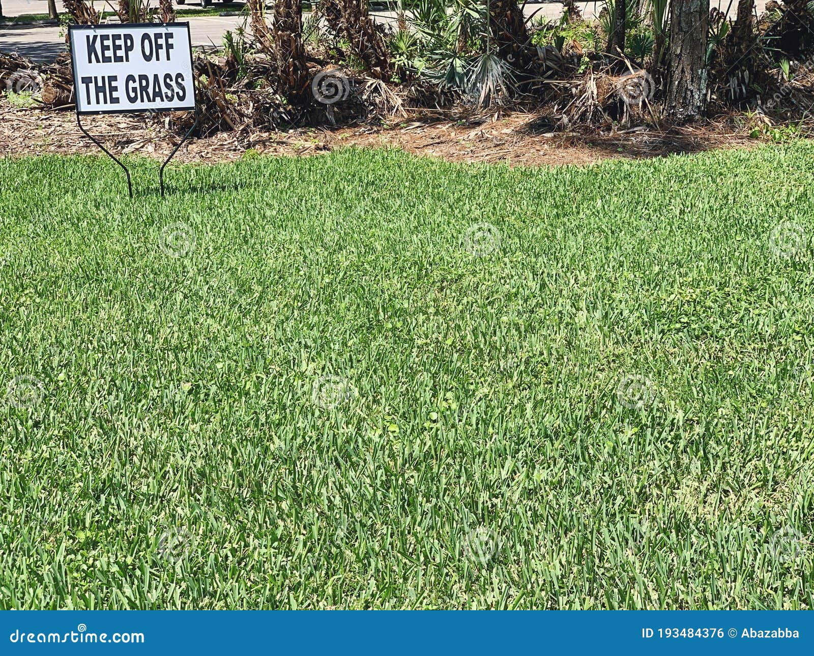Keep off the grass stock photo. Image of nice, grass - 193484376