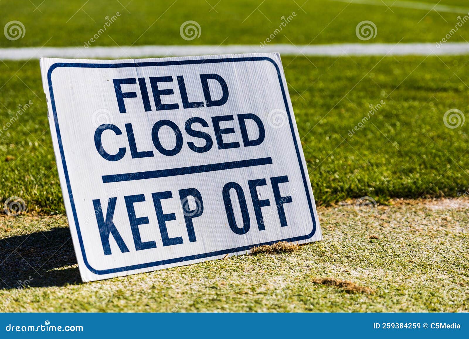 Field Closed, Keep Off Grass Sign Stock Image - Image of turf ...