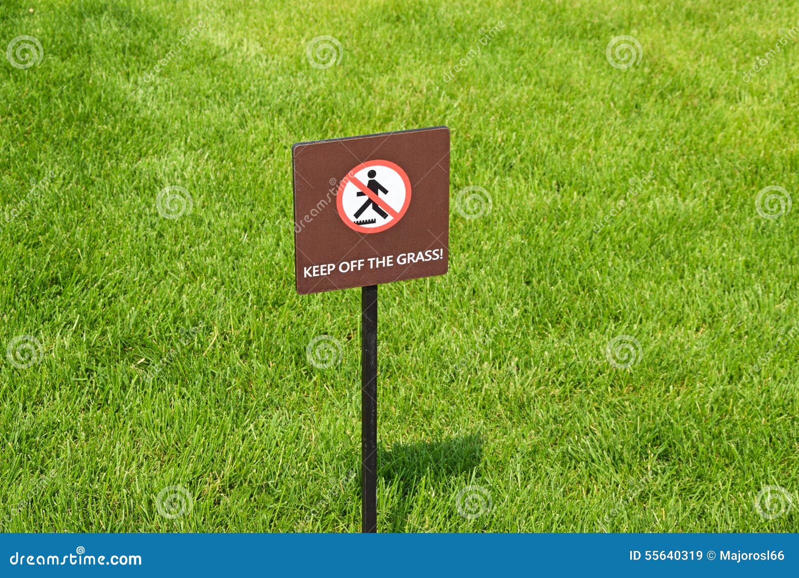 Keep off the grass stock image. Image of focus, selective - 55640319